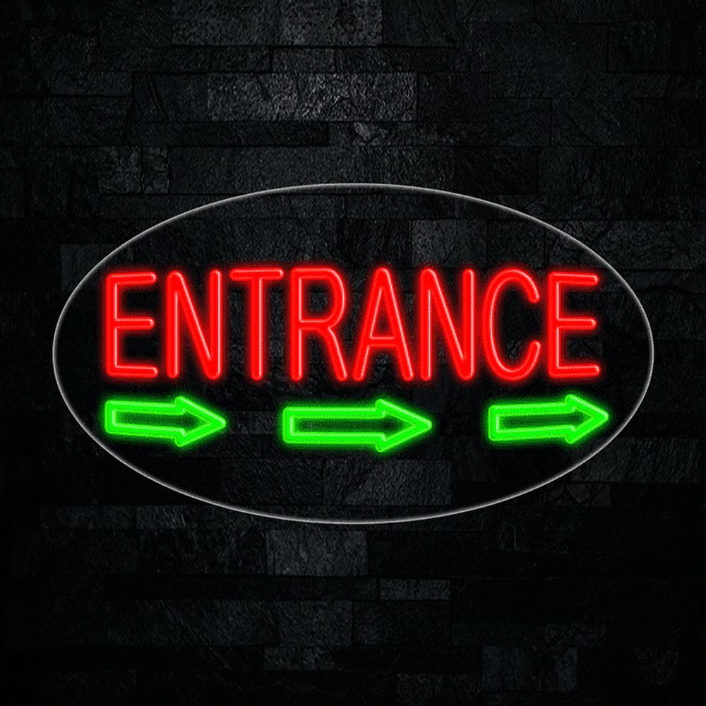 Entrance LED Neon Sign 28"L x 16"H #34446 - Walmart.com