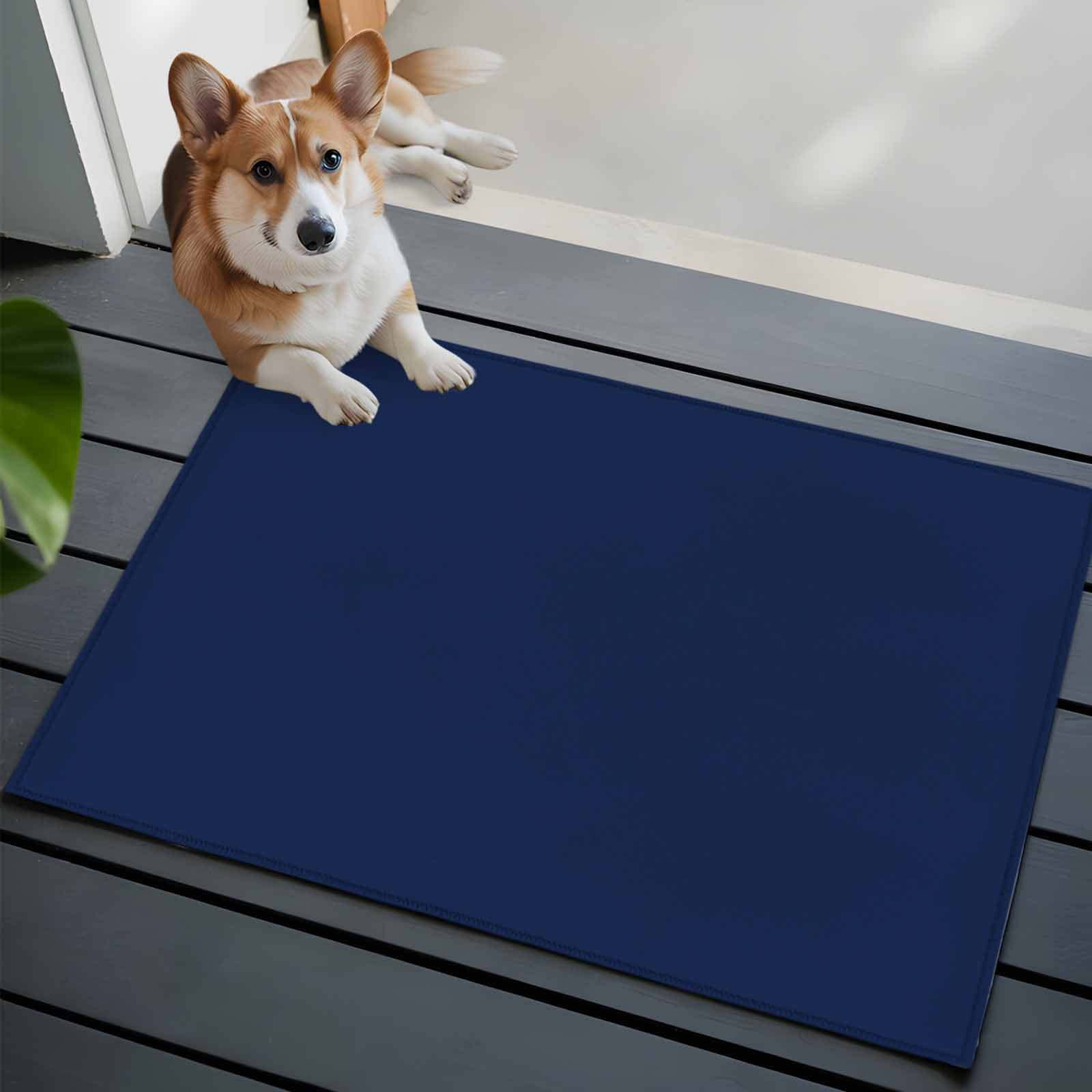 Entrance Runner Rug 2'x3', Navy Blue Non-slip Doormat for Indoor ...