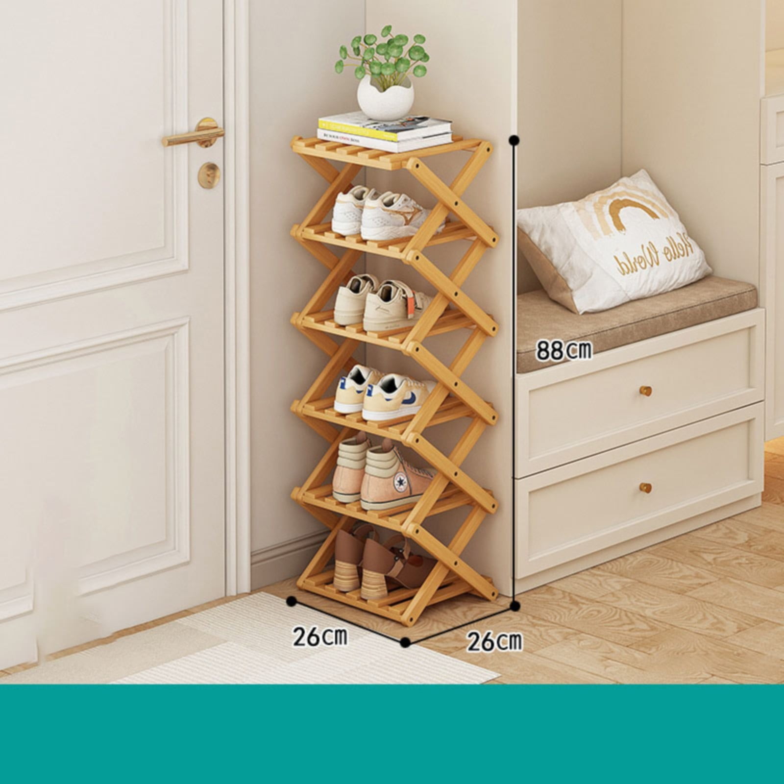 Entrance Shoe Rack Foldable Vertical Shoe Storage Without Installation ...