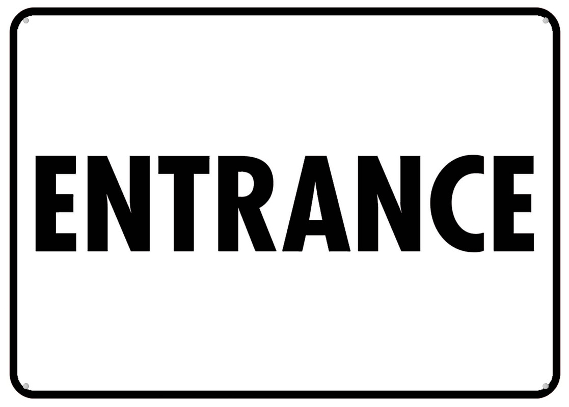 Entrance Sign Signs Outdoor, Uv Printed Aluminum 12 X 8 In ...