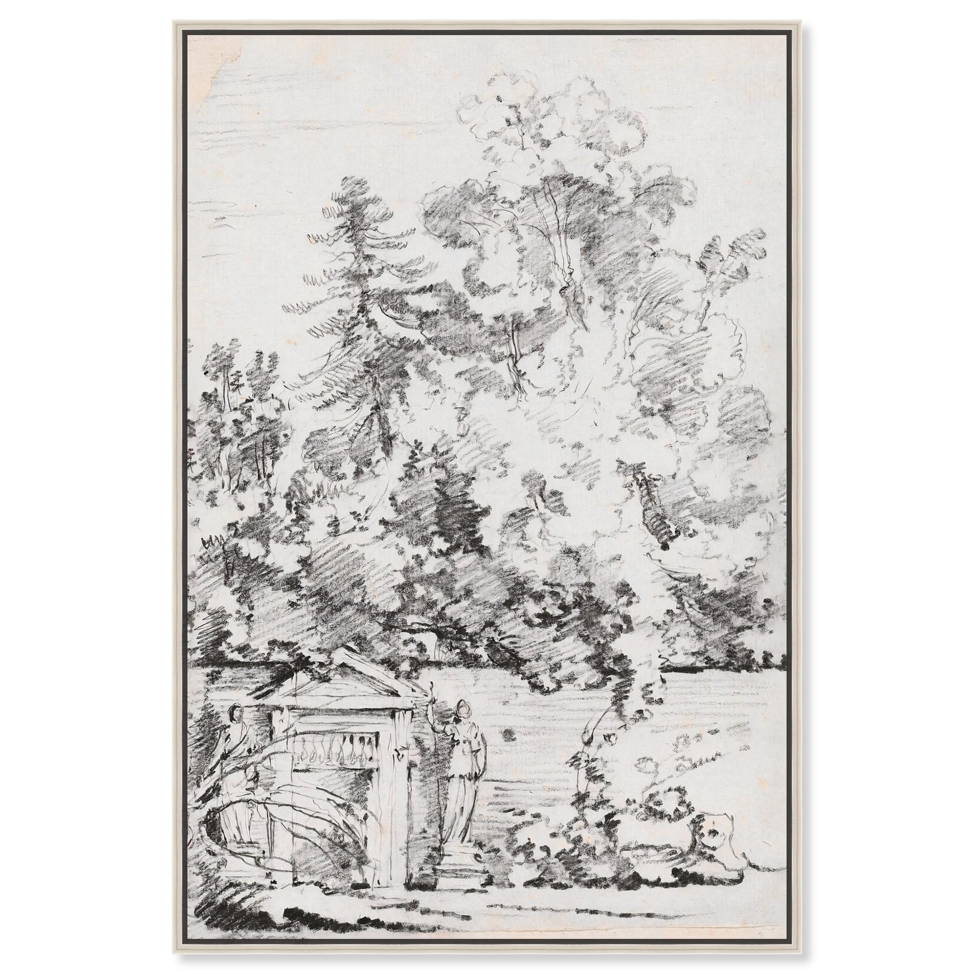 Entrance to a Walled Garden 1744 Canvas Vintage Landscape Art by Art ...