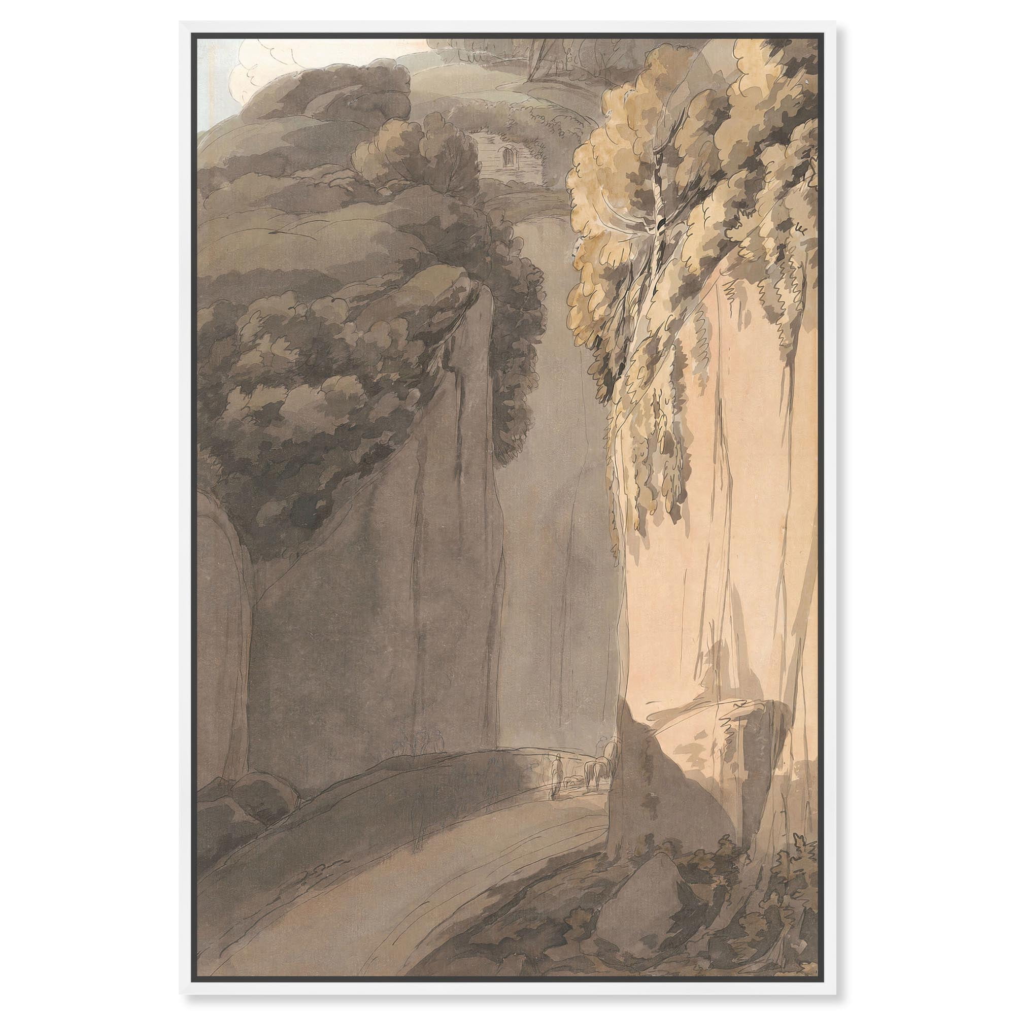 Entrance to the Grotto at Posilippo Canvas Vintage Landscape Art by Art ...