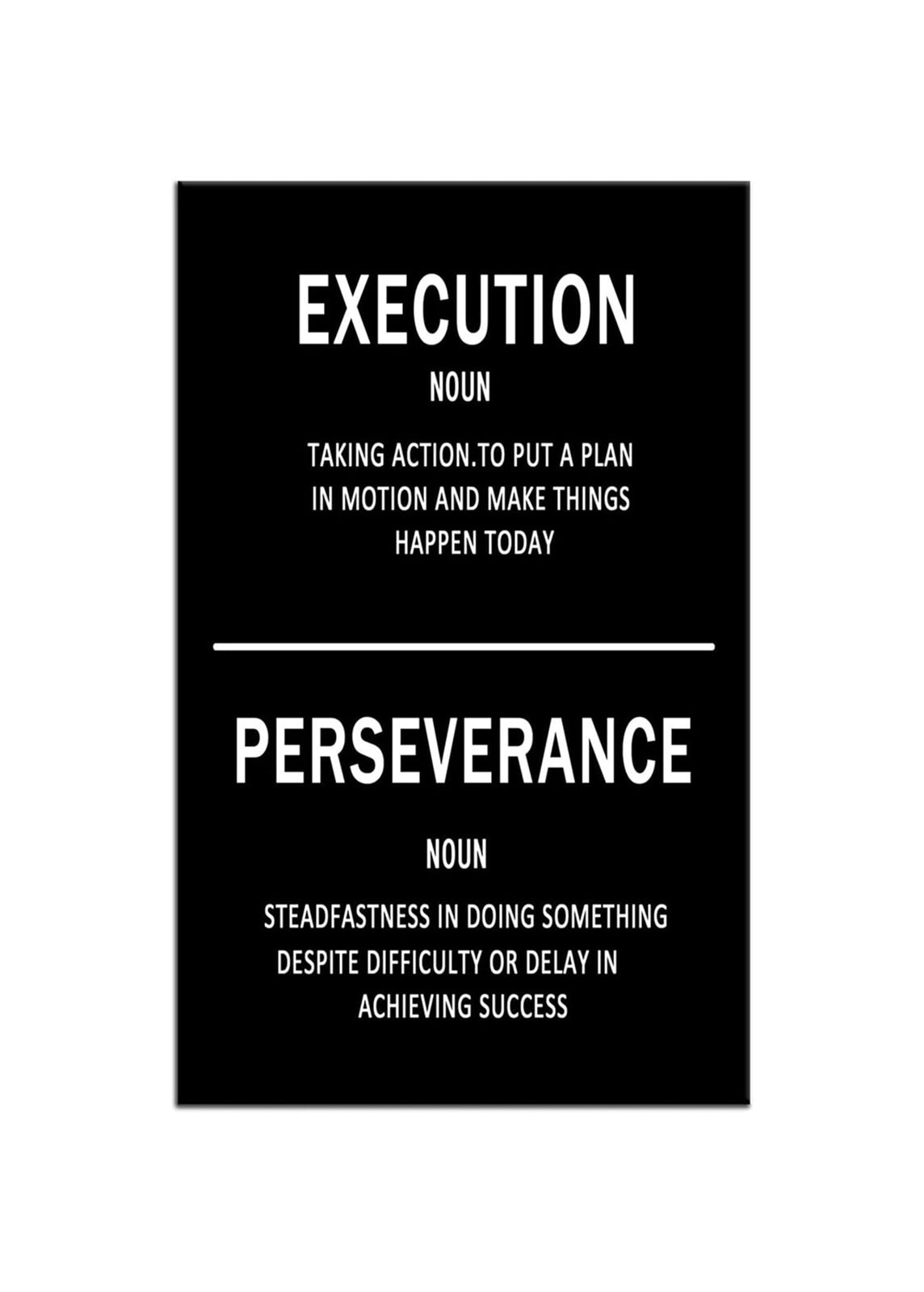 Entrepreneur Execution Poster, Perseverance Motivational Quote, Framed ...
