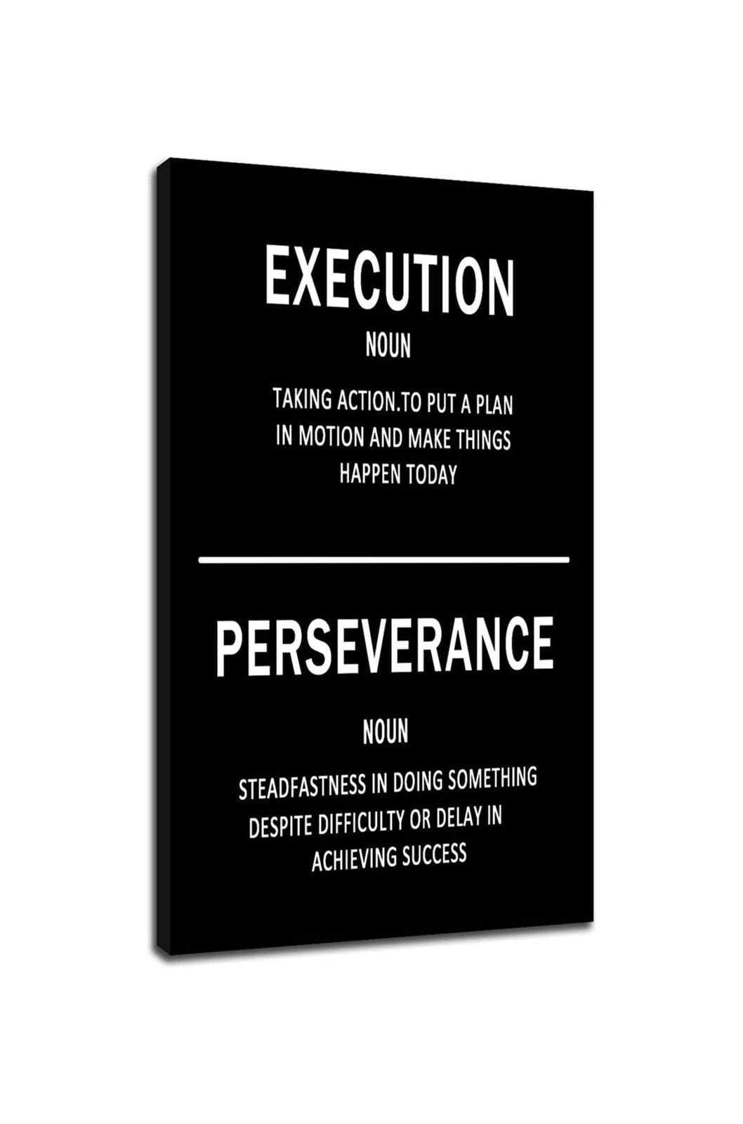 Entrepreneur Execution Poster, Perseverance Motivational Quote, Framed ...