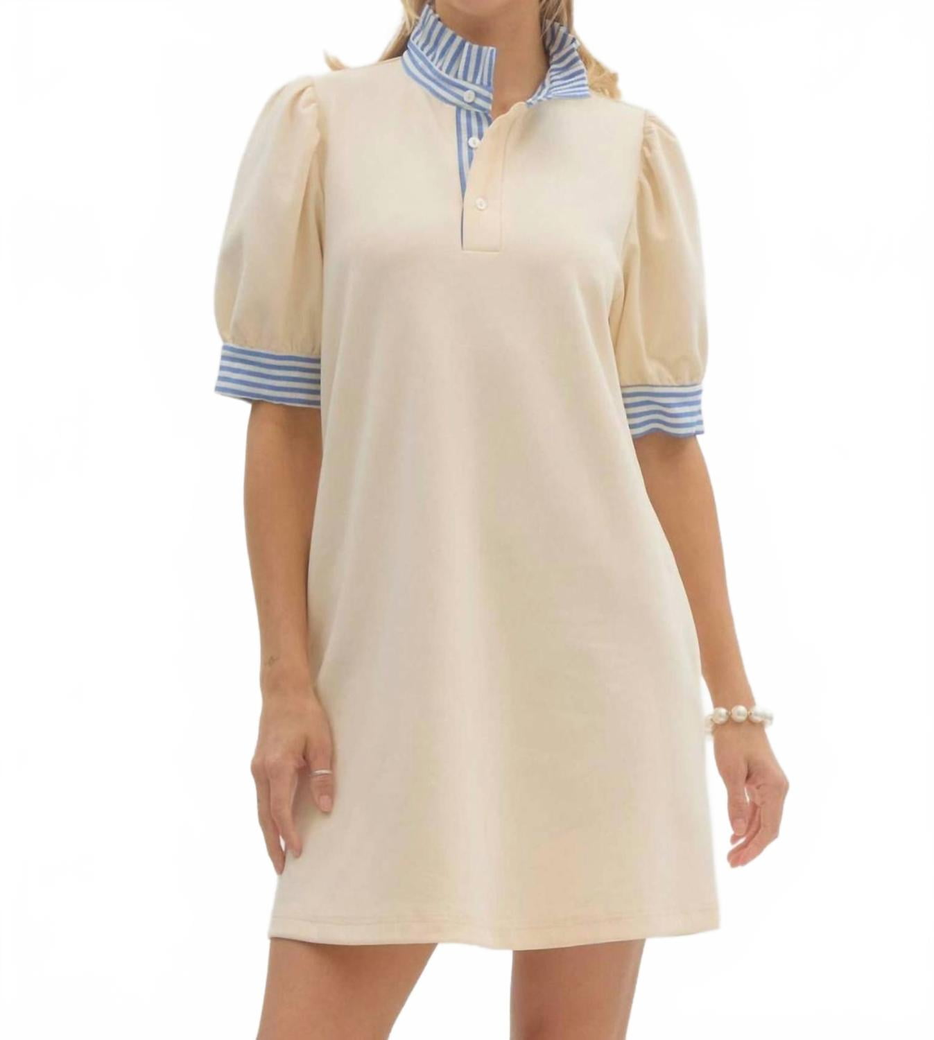 Entro Ruffle Collared Mini Dress - Walmart.com