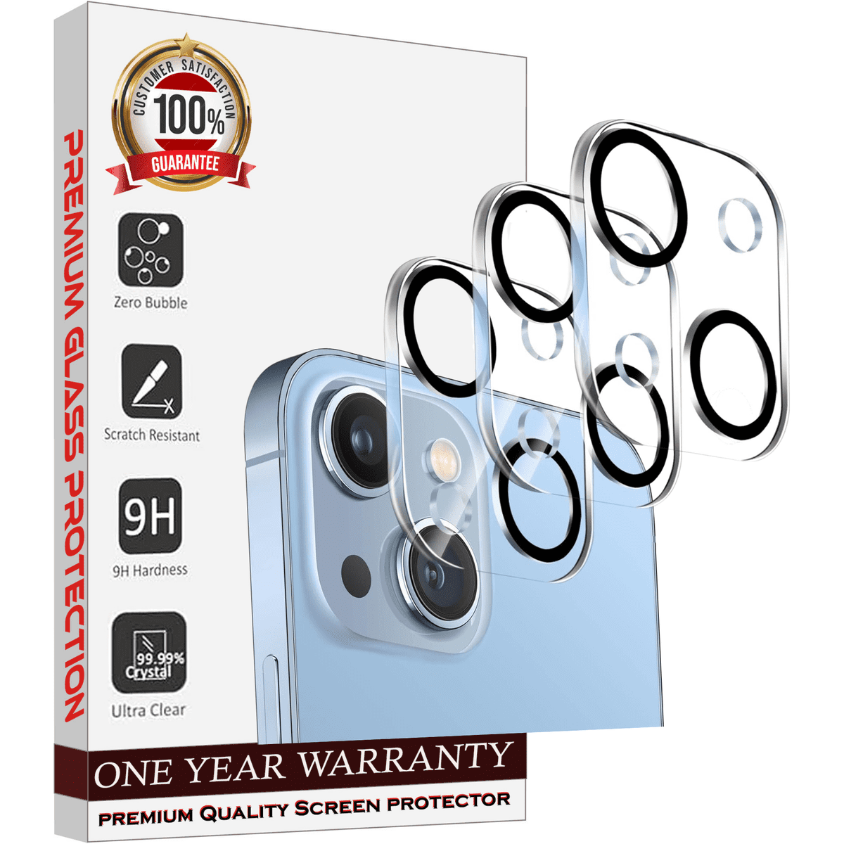 Entronix Clear Camera Lens Protector Compatible with iPhone 14 - 3 Pack ...