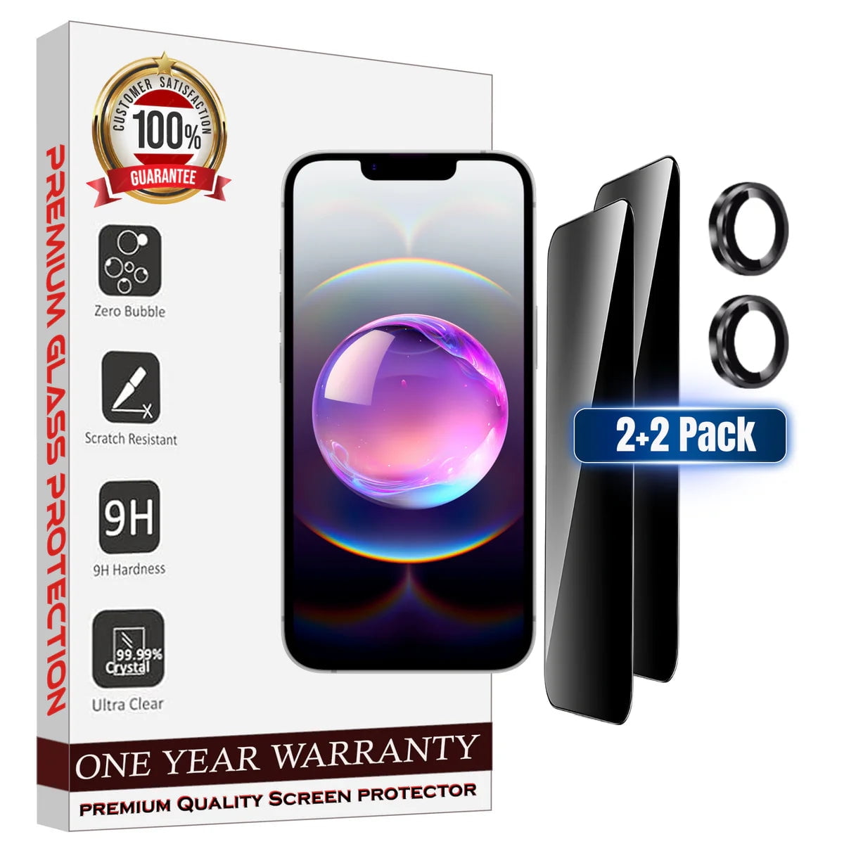 Entronix Anti-Spy Privacy Screen Protector & Metal Camera Lens ...