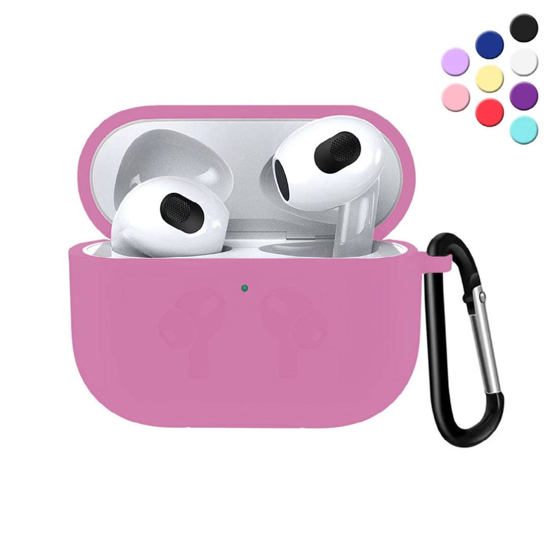Entronix Apple Shock-Absorbing Earbud Case with Keychain, Light Pink ...