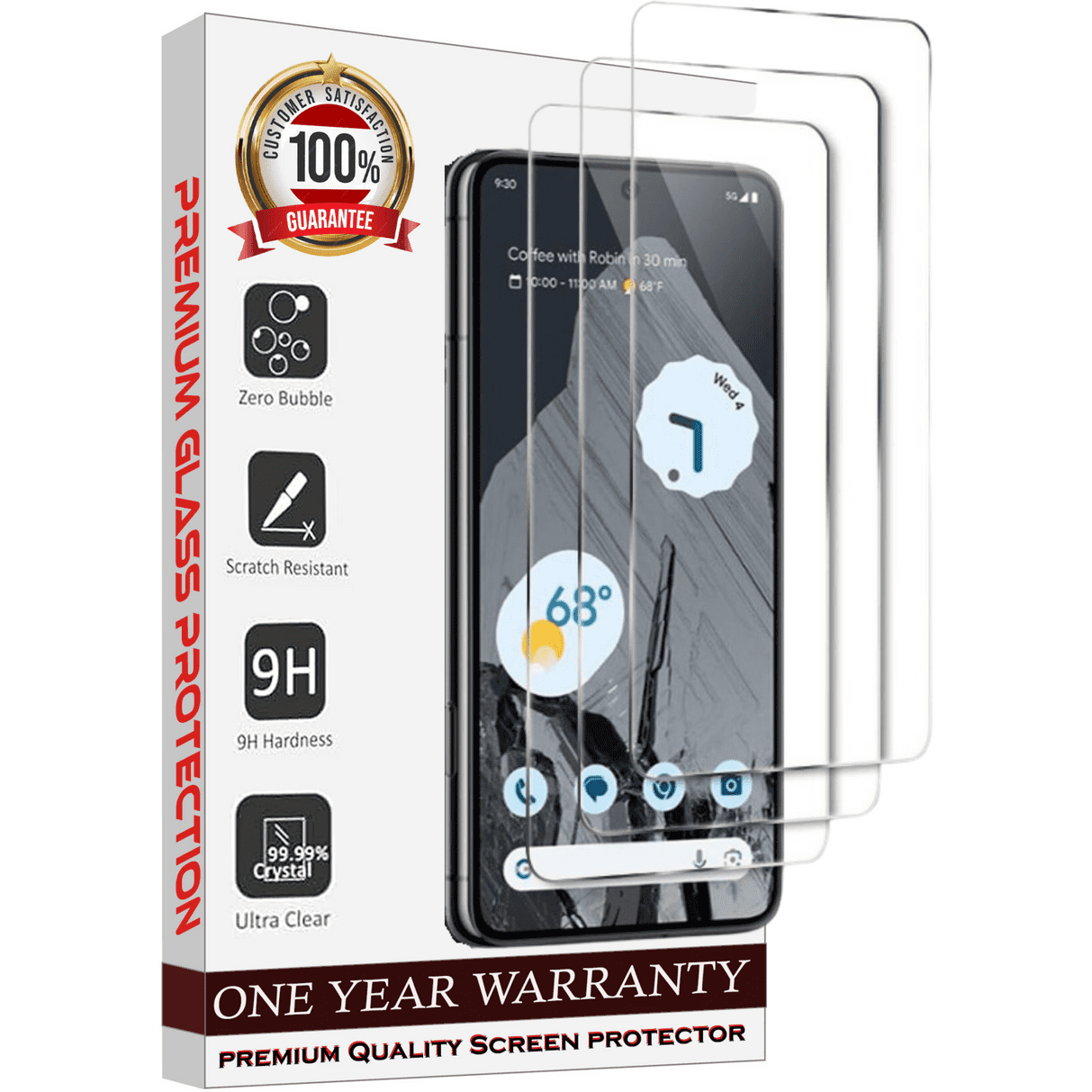 Entronix Clear Screen Protector Compatible with Galaxy A51 Glass, 3 ...