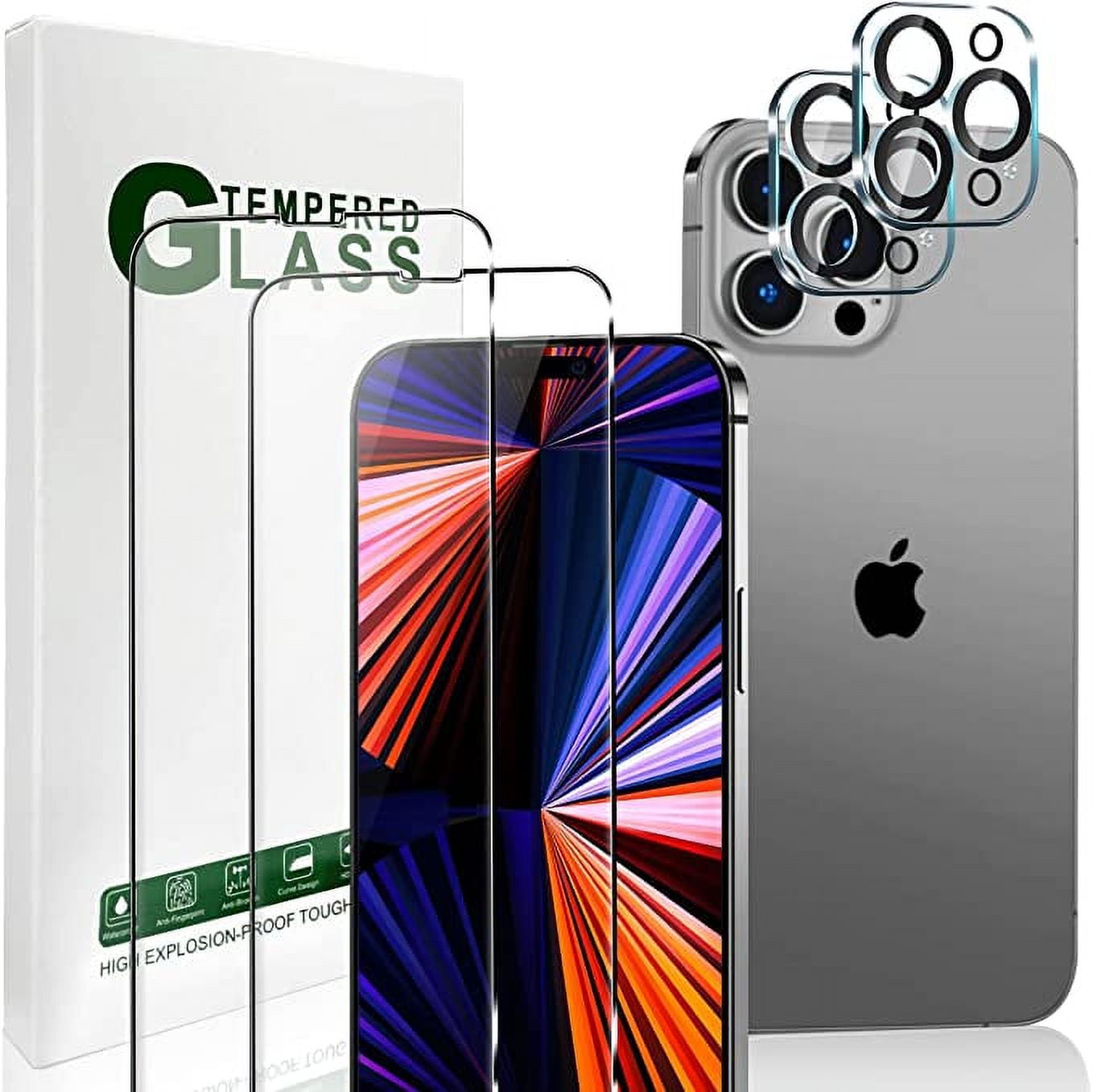 Entronix 2-Pack Tempered Glass Screen Protector for iPhone 14 Pro Max ...