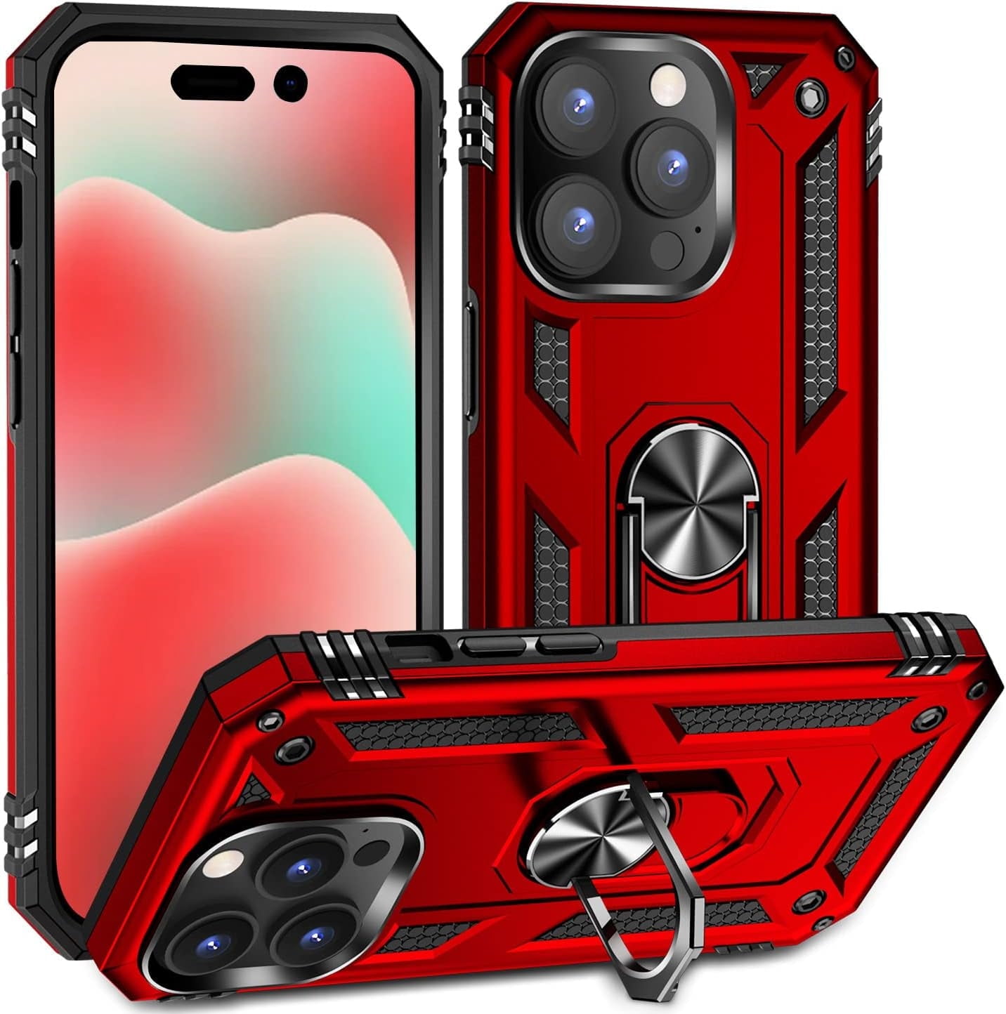 Entronix Heavy Duty Case Designed for iPhone 15 Pro, Rotating Ring ...