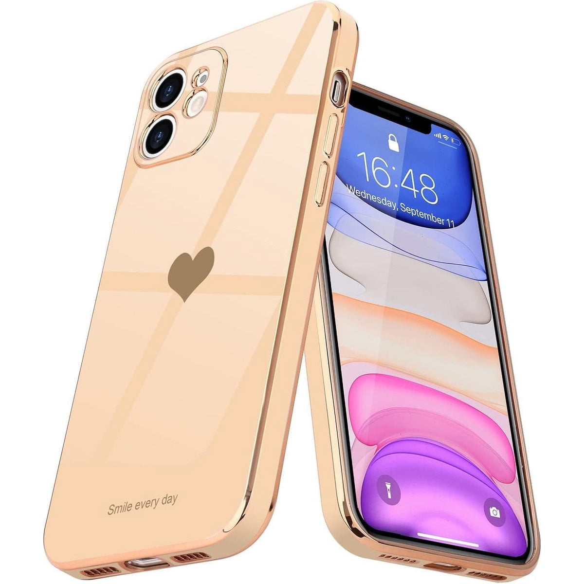 Entronix Love Heart Luxury Case for iPhone 11, Cute Slim Shockproof ...