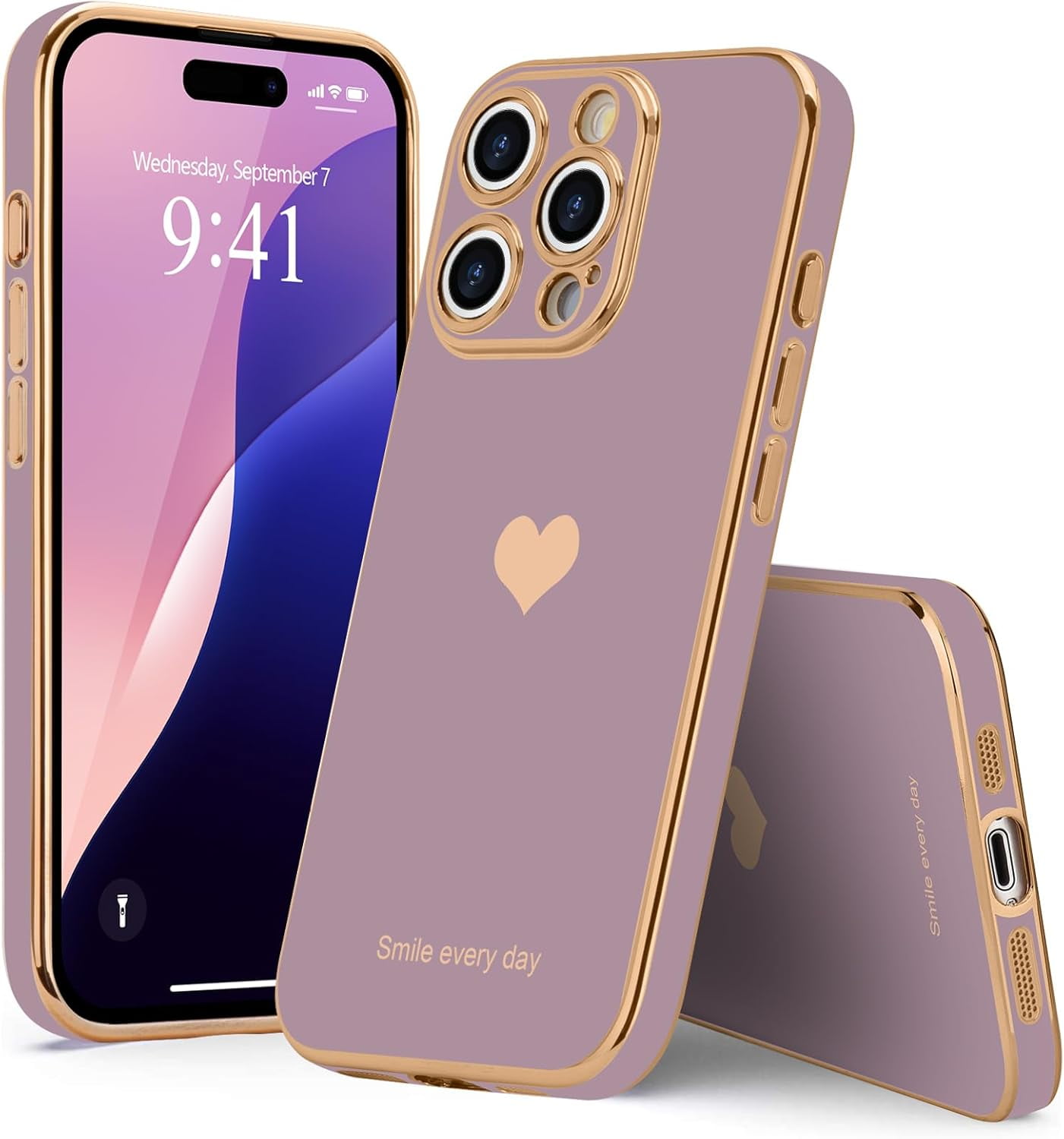 Entronix Love Heart Luxury Case for iPhone 16 Pro Max, Cute Slim ...