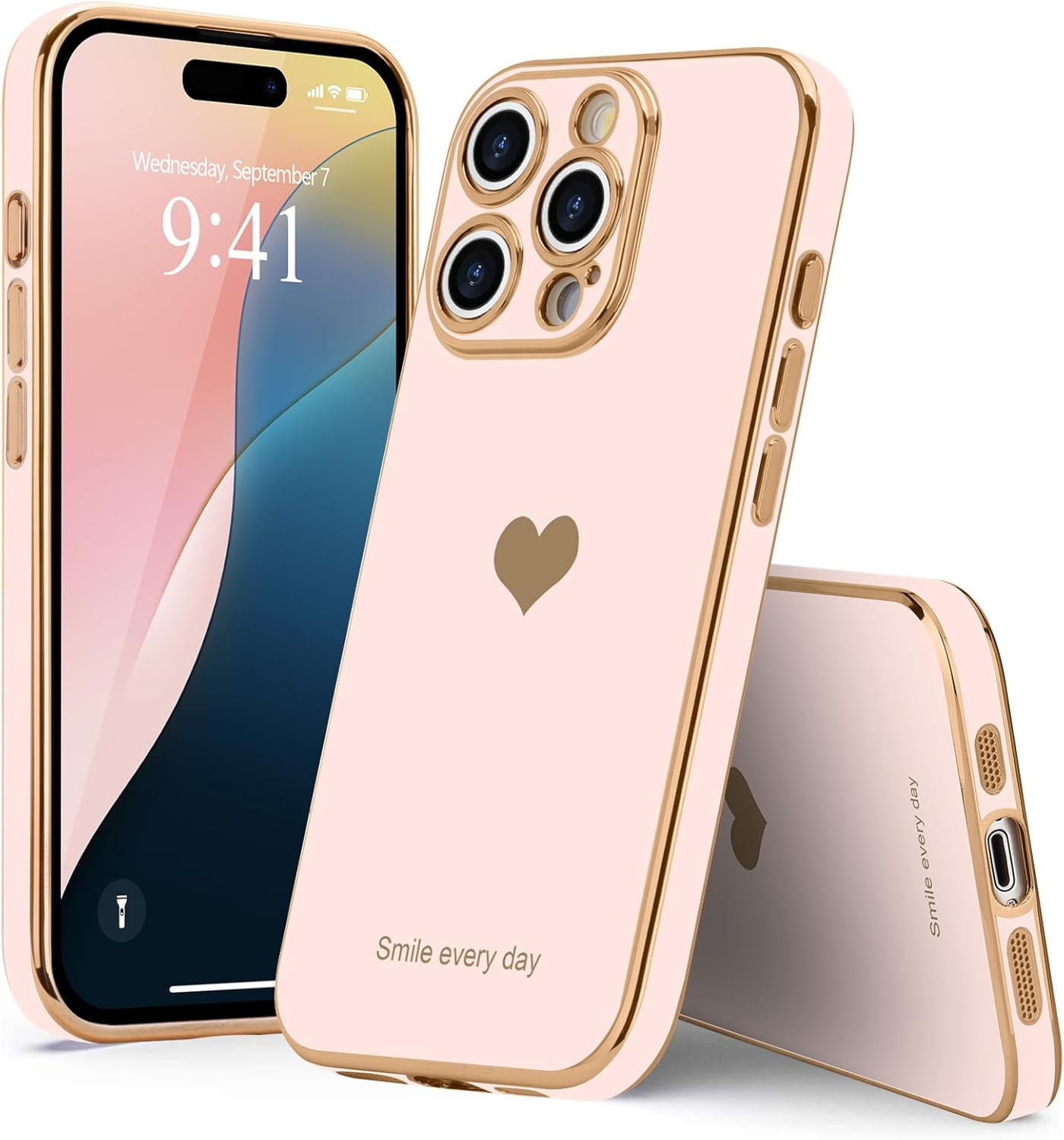 Entronix Love Heart Luxury Case for iPhone 16 Pro Max, Cute Slim ...