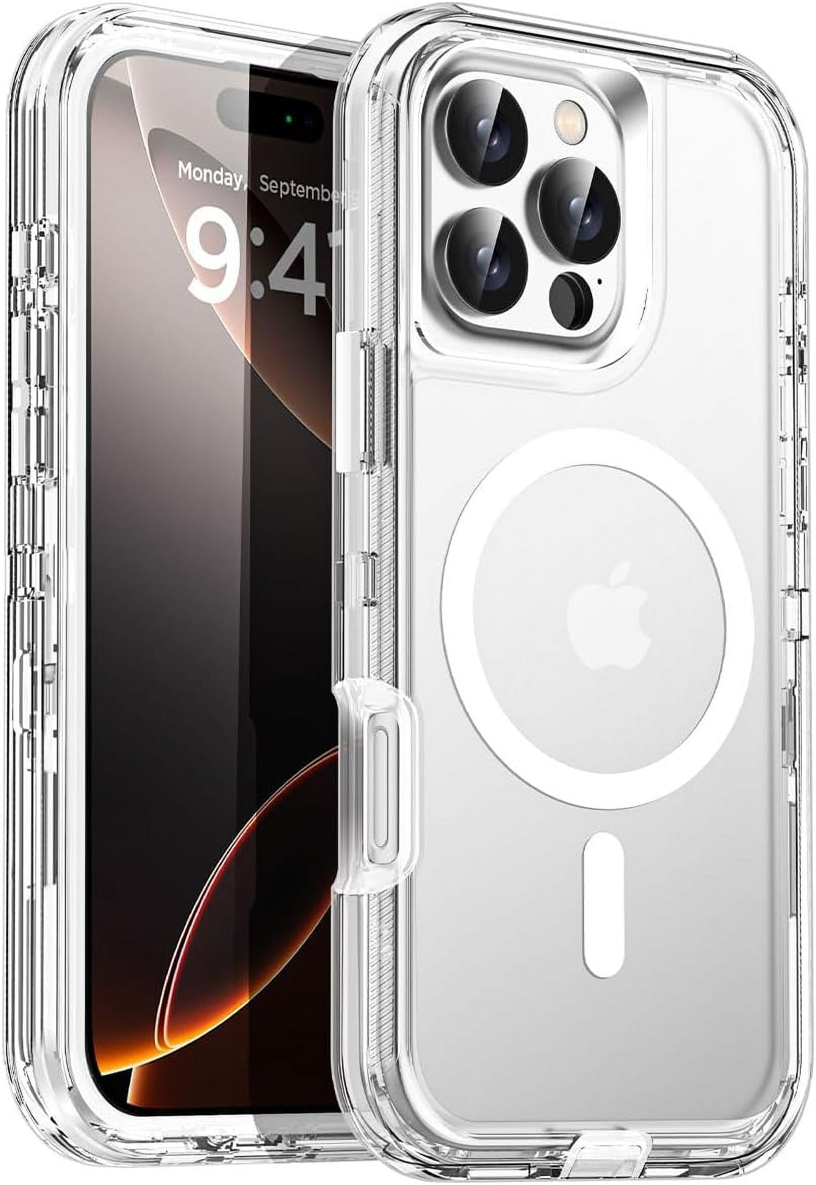 Entronix Magnetic Clear Case for iPhone 16 Pro Max, Triple Layer Heavy ...