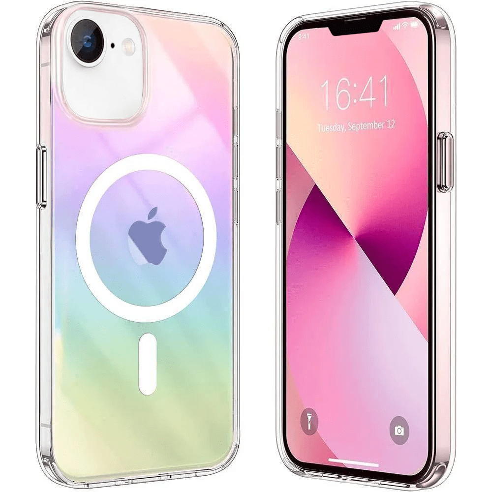 Entronix Magnetic Rainbow Clear Case For iPhone 16e, [Yellow Resistant ...