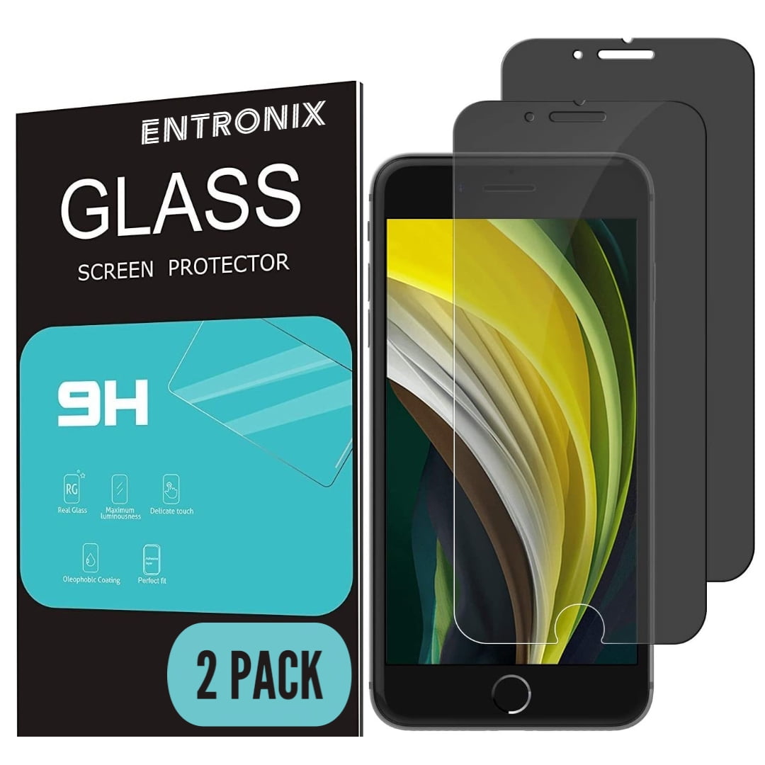 Entronix Anti-Spy Privacy Screen Protector for iPhone SE/8/7, 2-Pack ...
