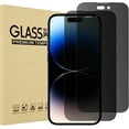 Entronix 2-Pack Privacy Tempered Glass Screen Protectors for iPhone 14 Pro Max, Ultra HD, Anti ...