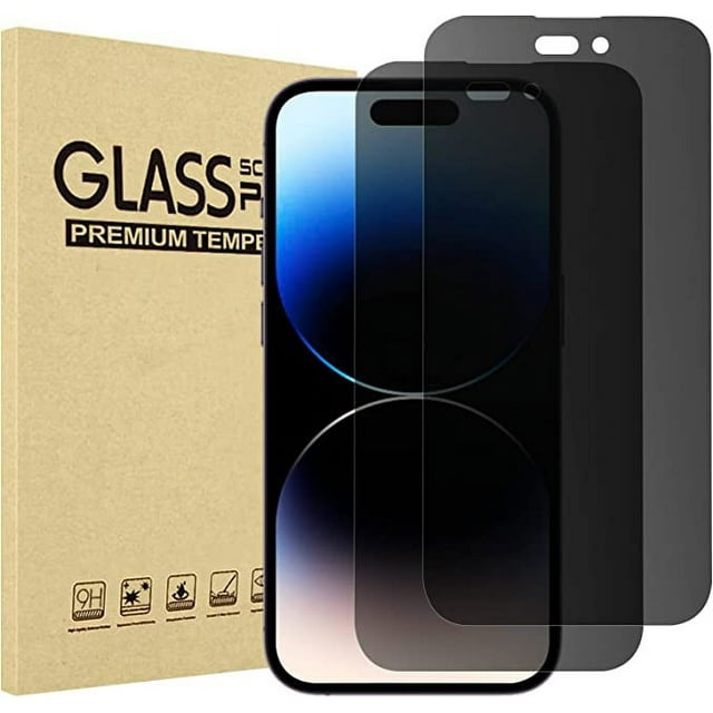 Entronix 2-Pack Privacy Tempered Glass Screen Protectors for iPhone 14 ...