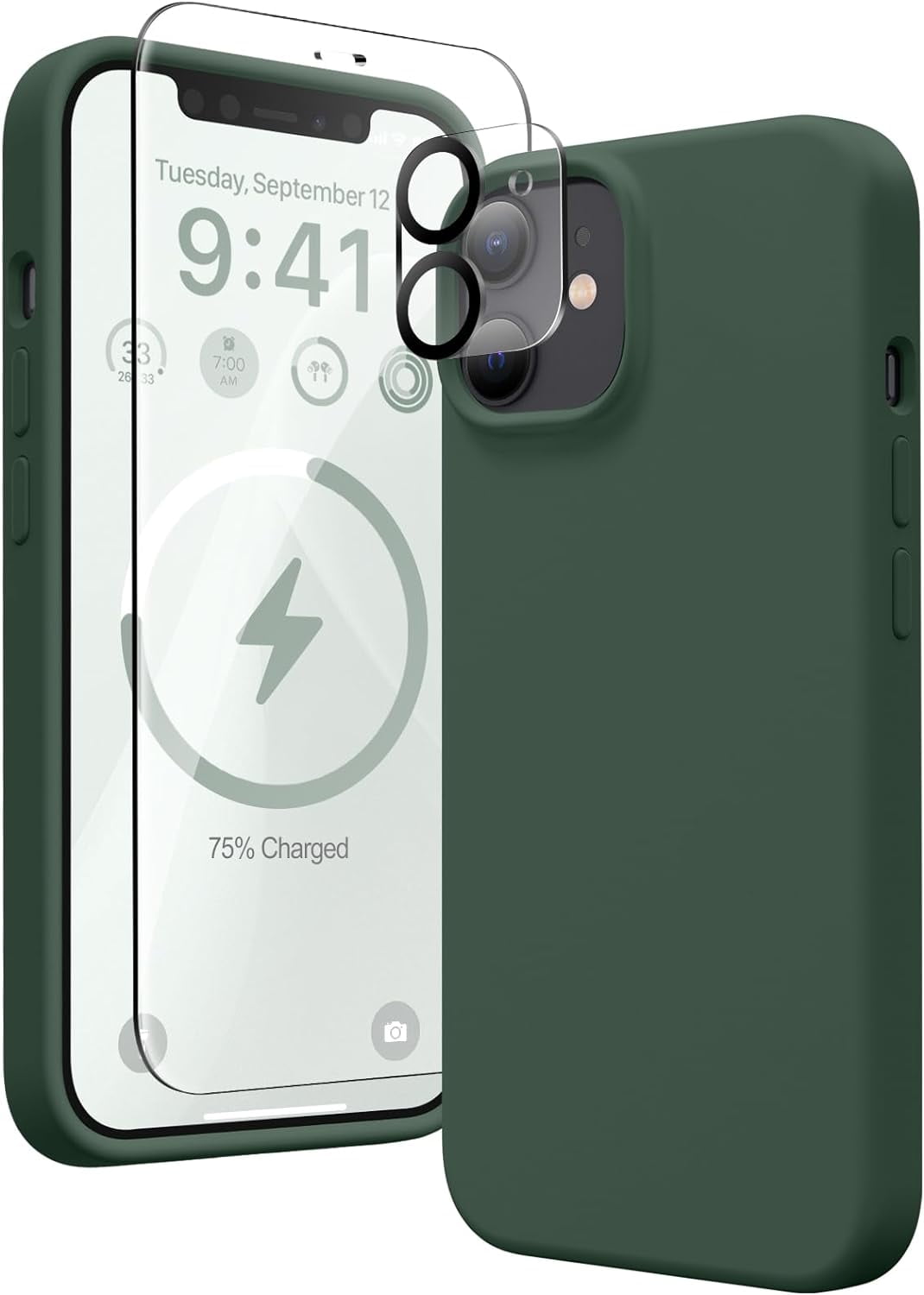 Entronix Shockproof Silicone Cell Phone Case for Apple iPhone 11, Green ...