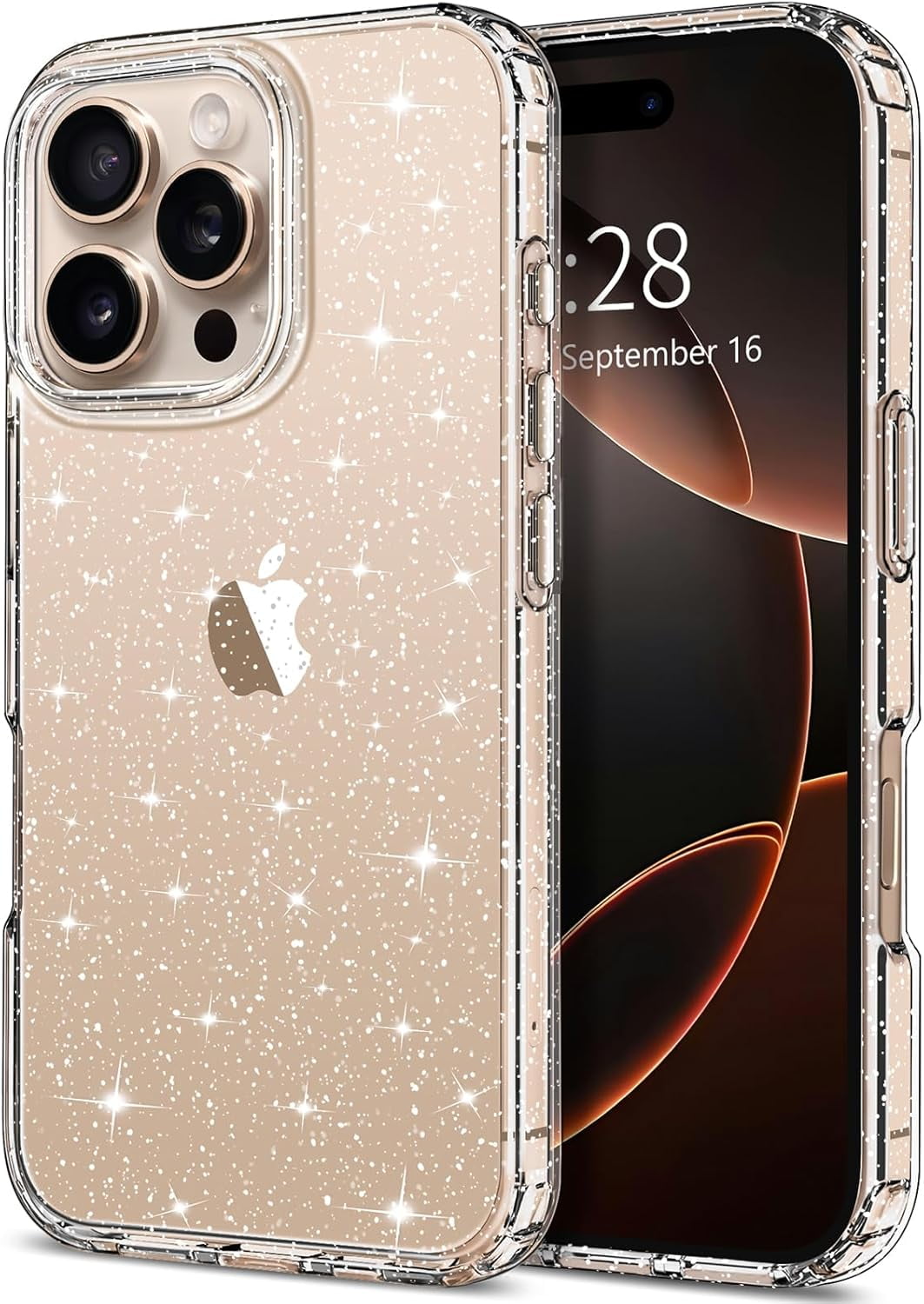 Entronix Glitter Clear Phone Case for iPhone 16 Pro Max + more ...