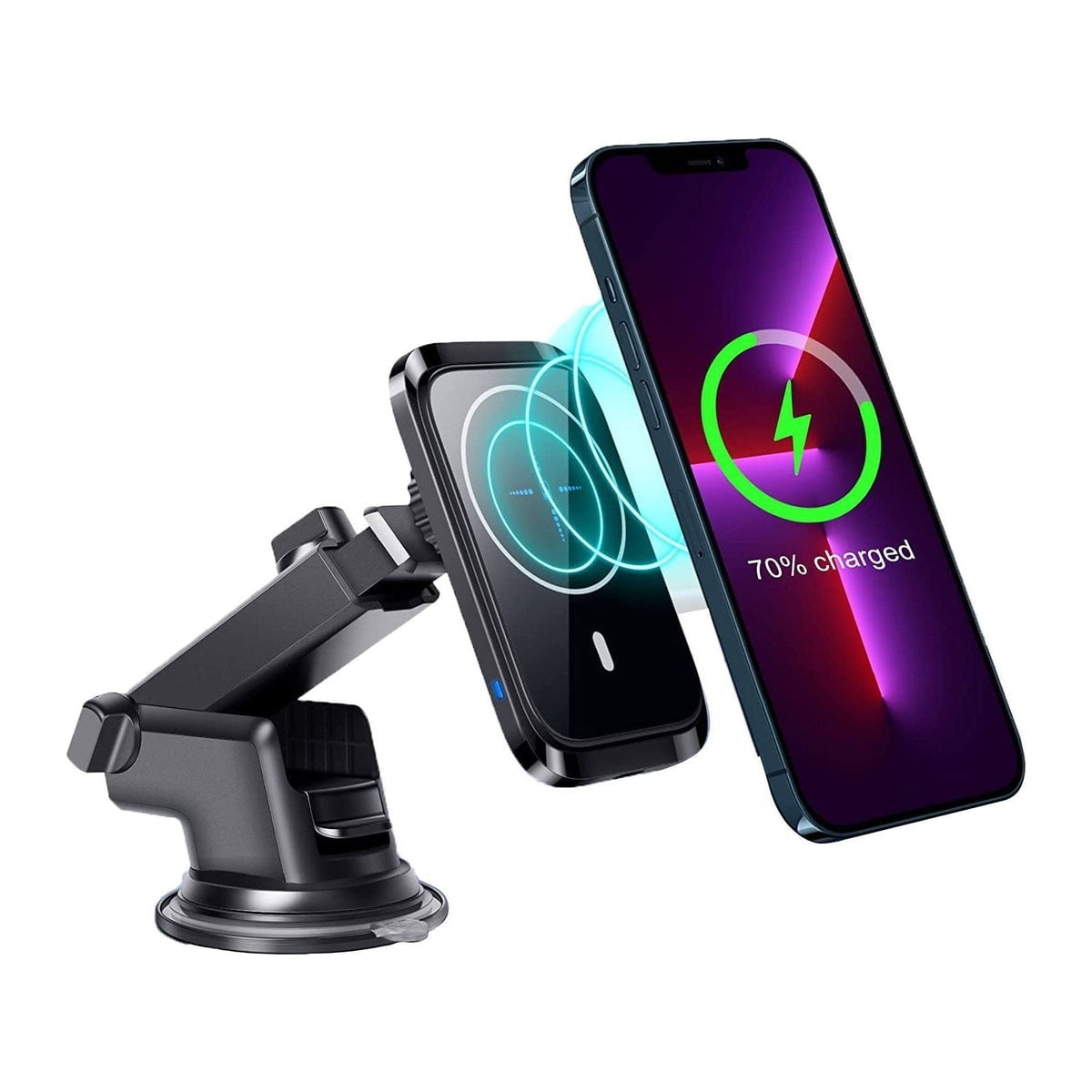 Entronix Suction Cup Magnetic Mount, Fast Wireless Charging Magnetic ...