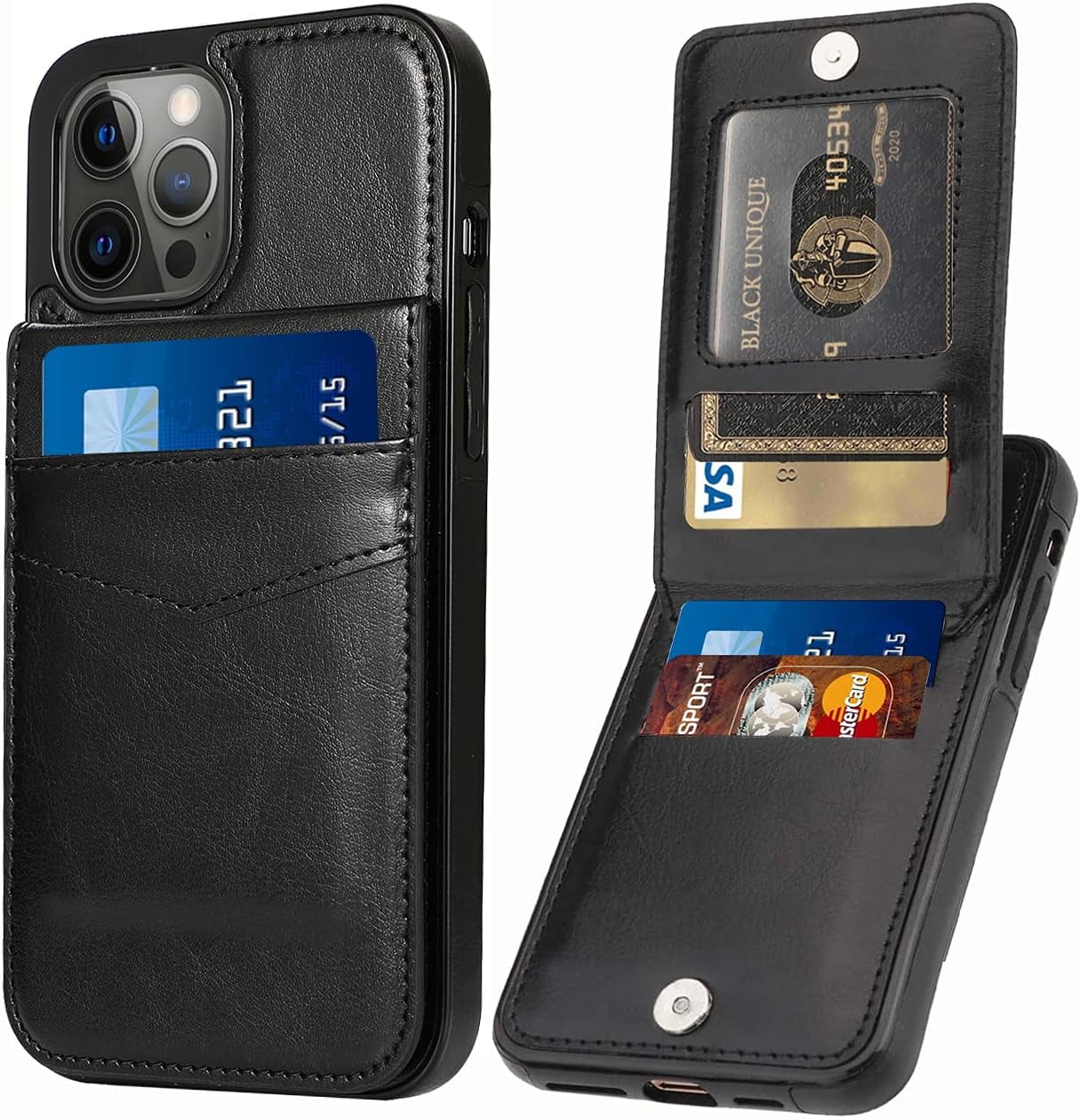 Entronix Wallet Case for Apple iPhone 12 Pro Max Leather Wallet Card ...
