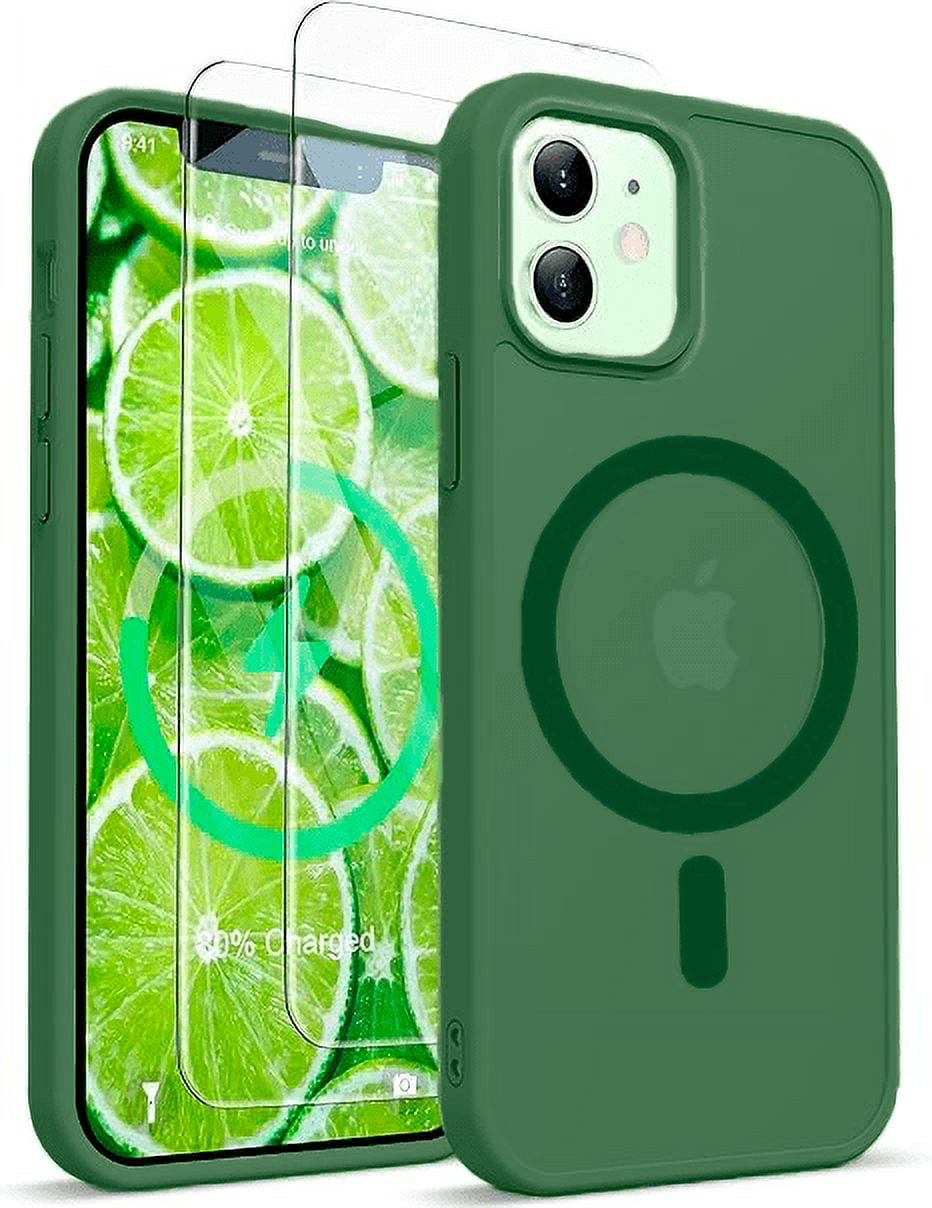 Entronix iPhone 12 [Magnetic-Compatible] Clear Case 2 Screen Protectors ...