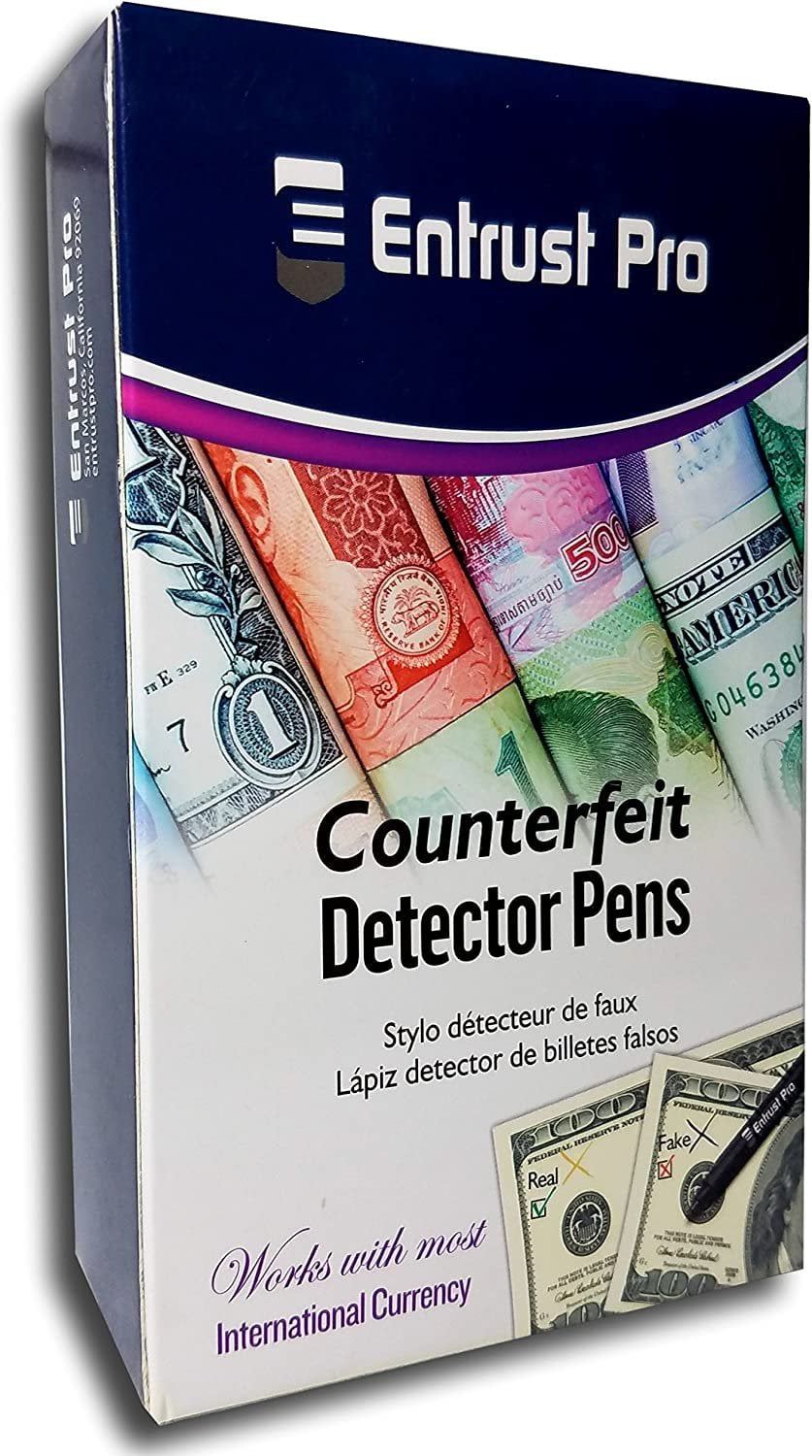 Entrust Pro Counterfeit Cash Detector, Fake Check Security Marker, 12 ...
