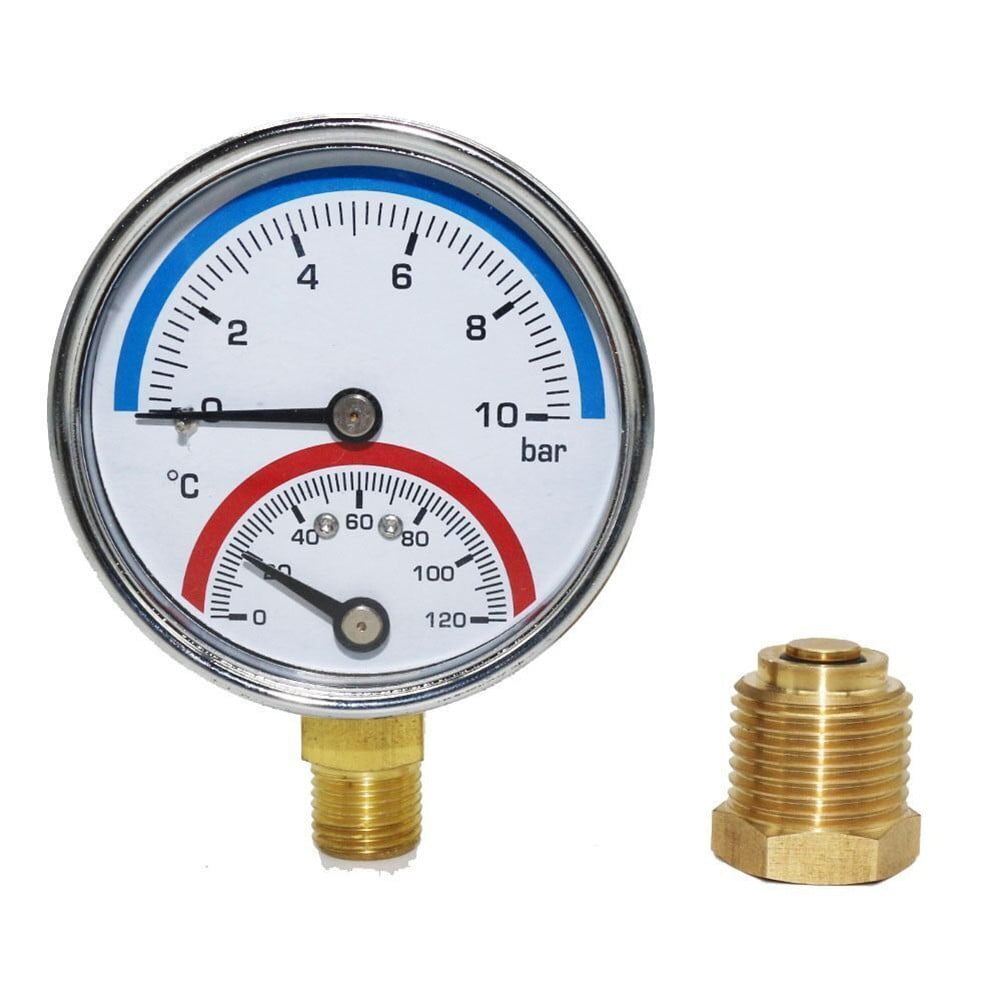 Entry 120° C Thermo Manometer Temperature Pressure Gauge G1/4 Thread ...