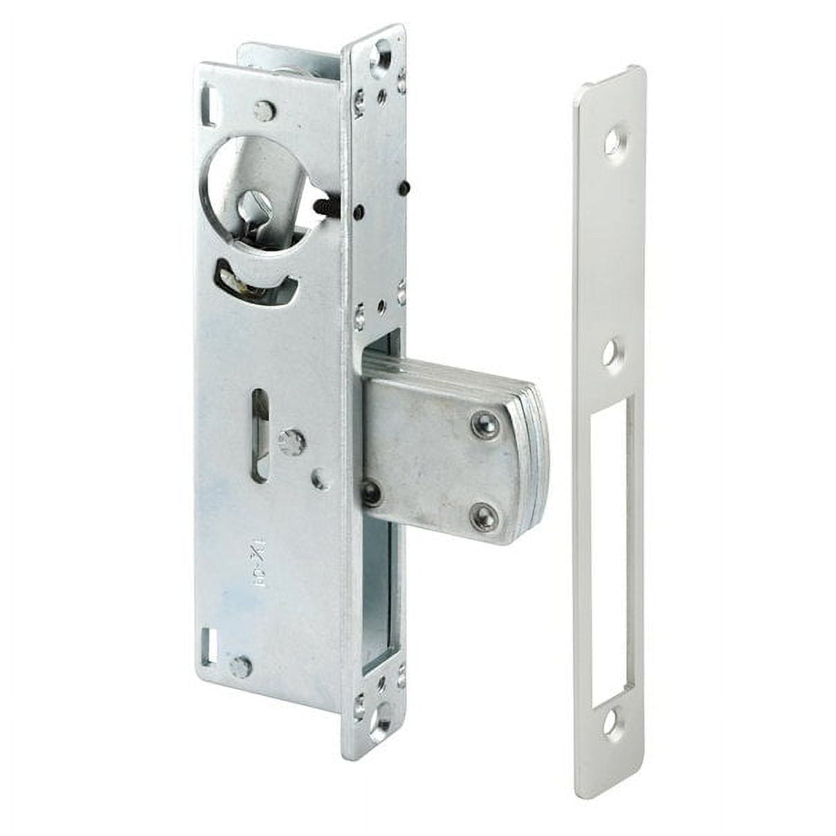 Entry Door Deadbolt Lock, 1-1/8 in.Backset,Anodized Aluminum Plate ...