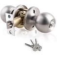 Entry Door Knobs with Lock and Key,Ball Stainless Steel Keyed Door Lock ...
