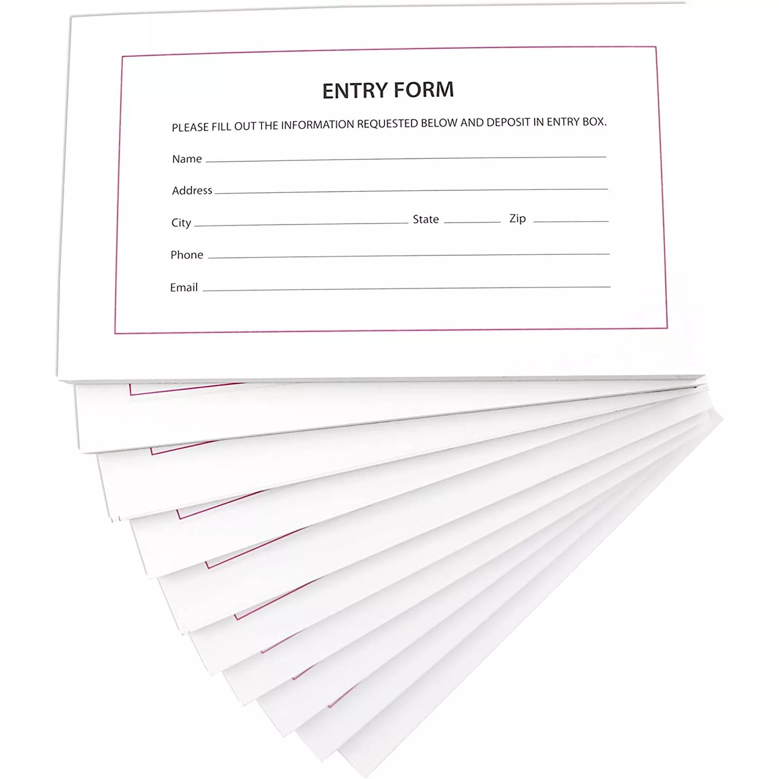 Entry Forms 10 Pads 100 Sheet Each Entry Cards for Contest Raffle ...