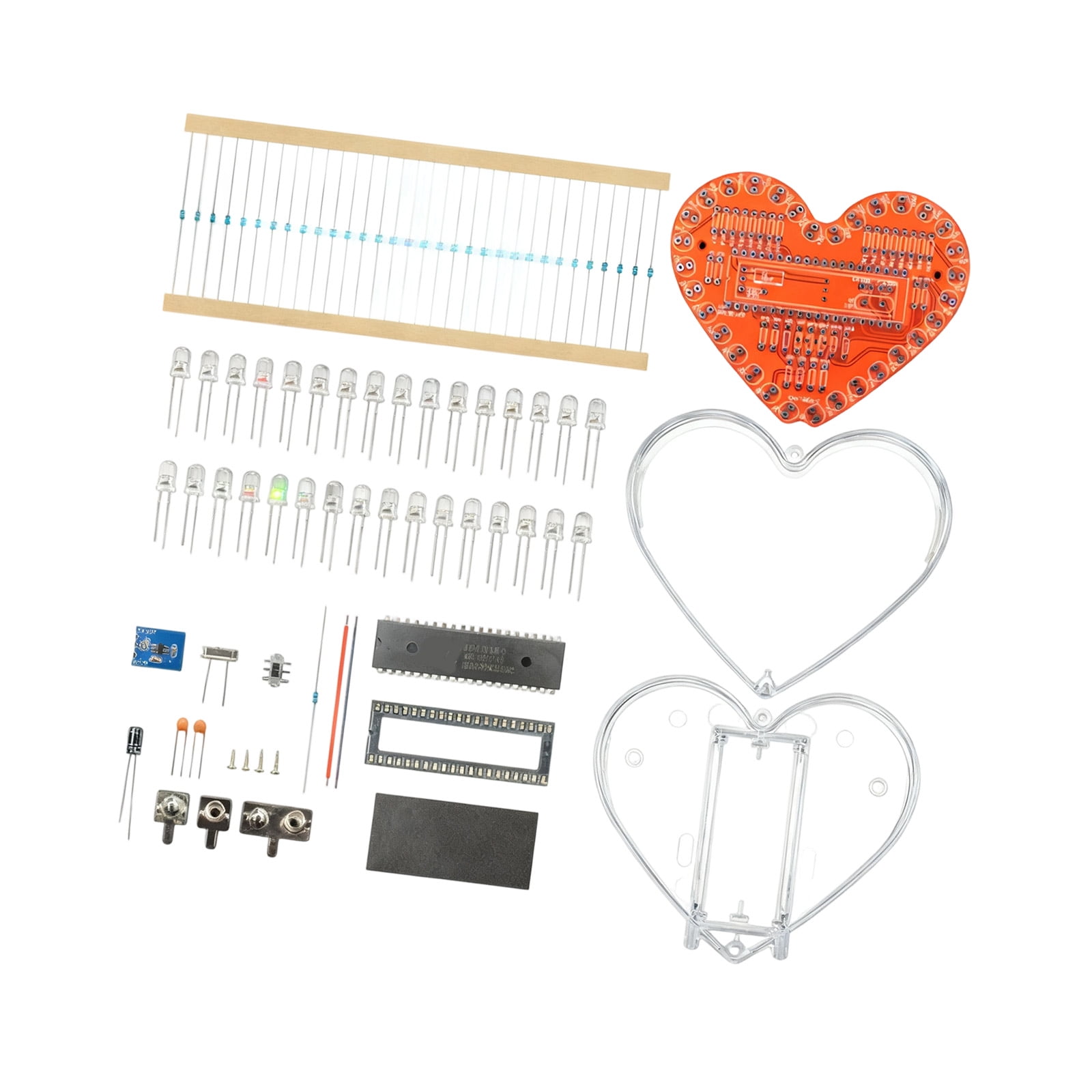 Entry Levels Welding Exercise Set With 8x8cm Heart PCB 7 Color Dynamic ...