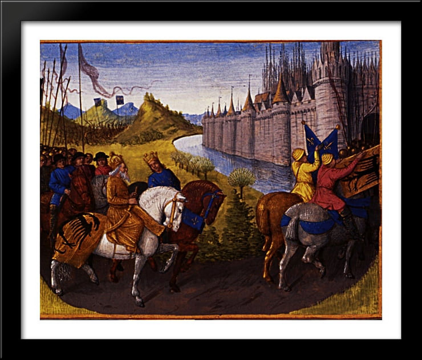 Entry of Louis VII (c.1120-80) King of France and Conrad III (1093-1152 ...