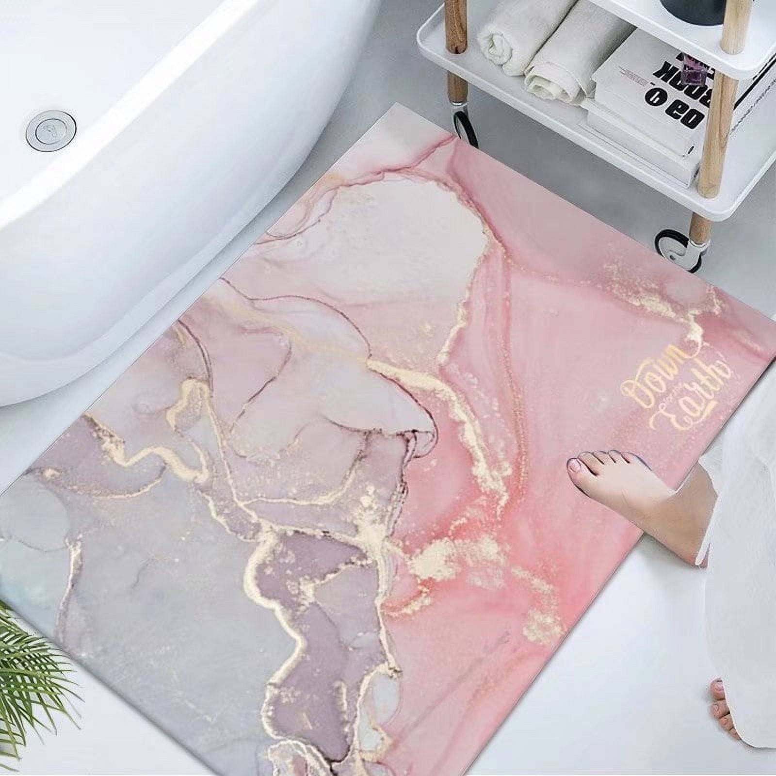 Entry Luxury Bronzing Marble Cinnamomum Algina Mud Mat Entrance Mat ...