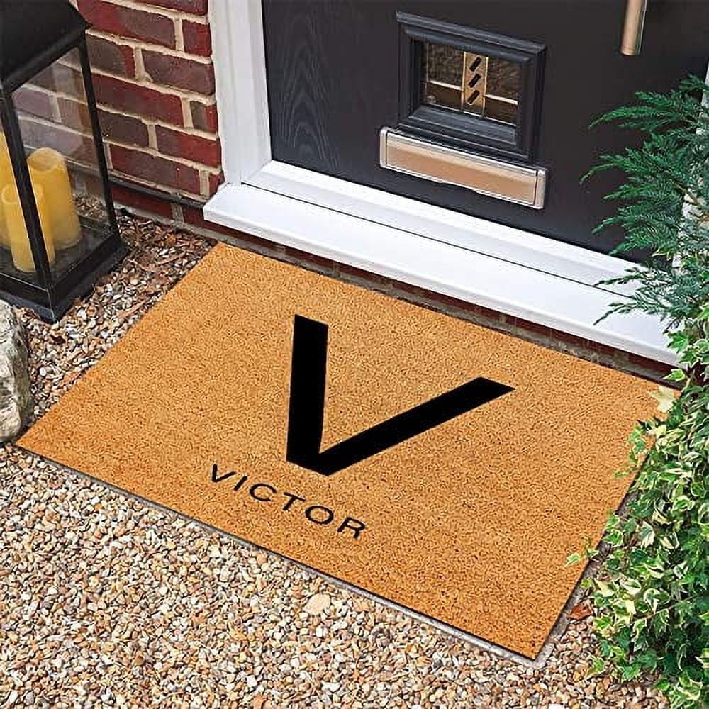 Entry Mat Initial Farmhouse Entry Door Rugs with Non-Slip Backing ...