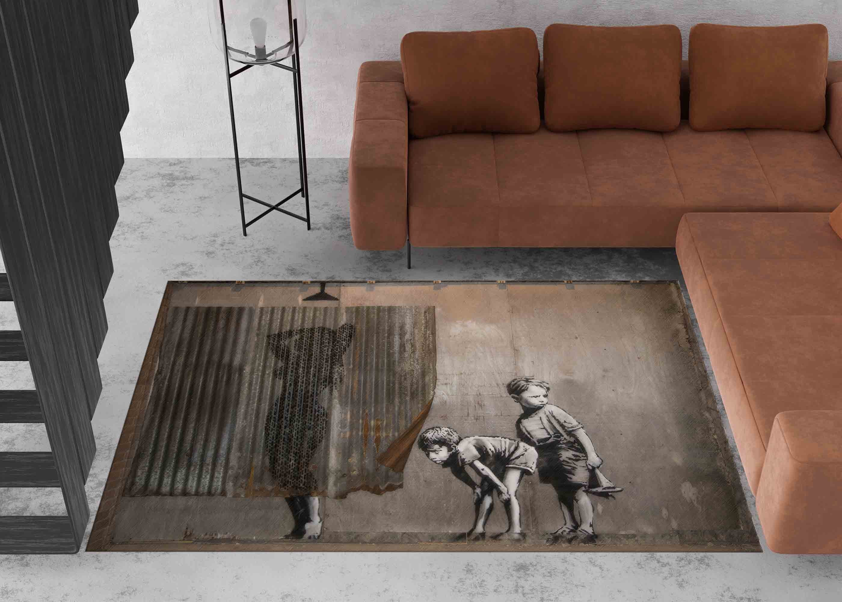 Entry Rugs, Graffiti Rugs, Small Rug, Graffiti Rugs, Banksy Lady Shower ...