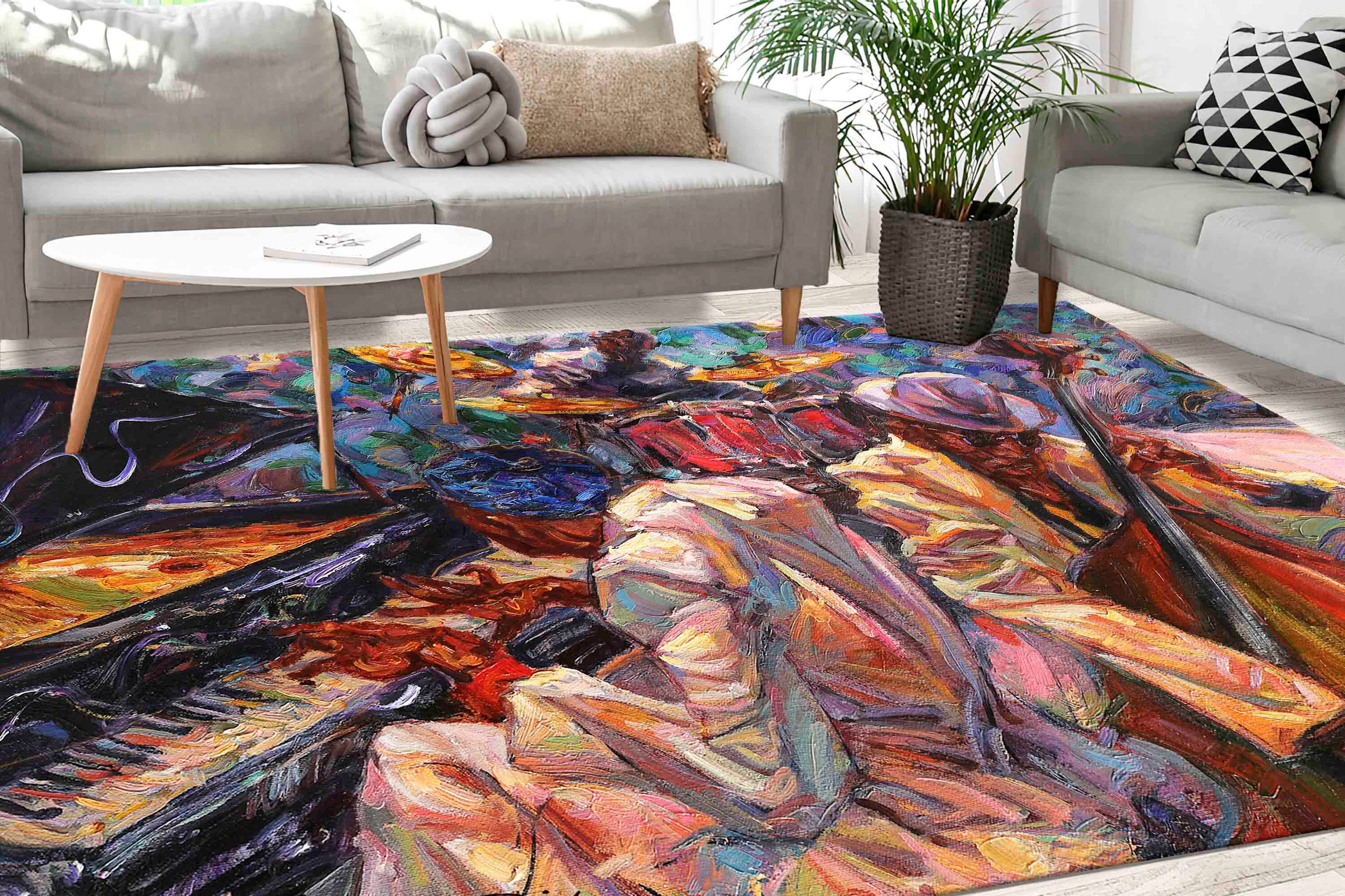 Entry Rugs, Piano Rugs, African Rug, Jazz Musicians Painting Rug ...