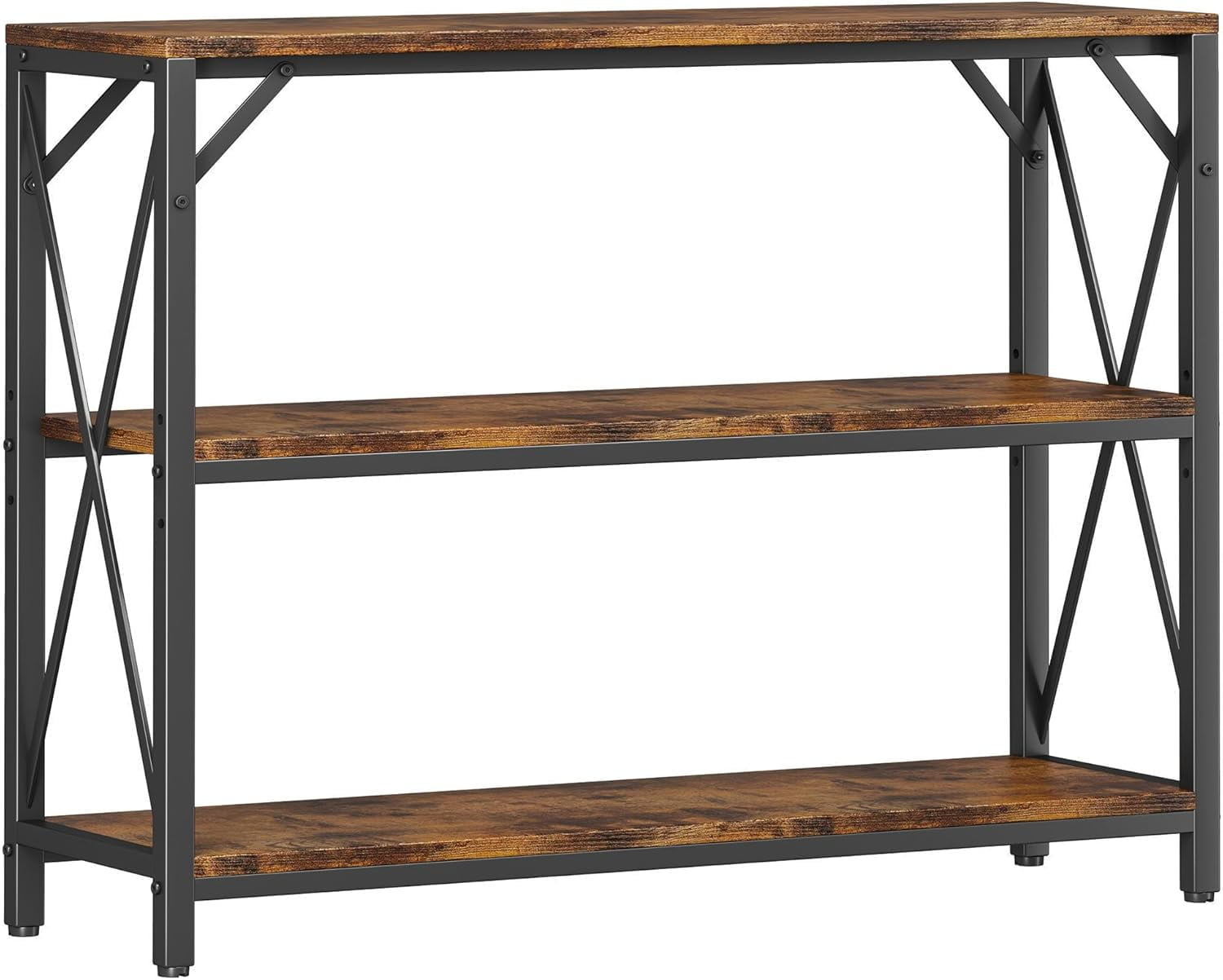 Entry Table 40" Width, 3-Tier Entryway Table with Storage, Industrial ...