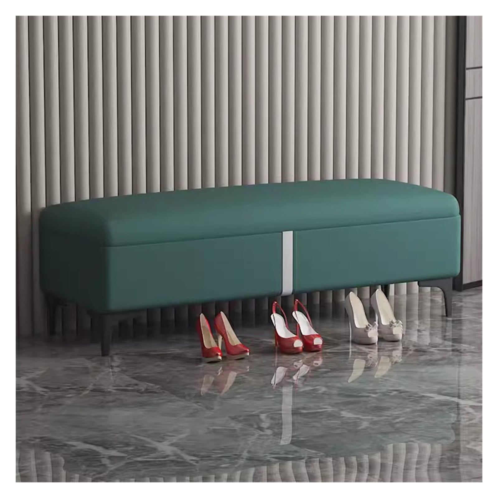 Entryway Bench with Storage,Storage Chest with Padded Seat,End of Bed ...