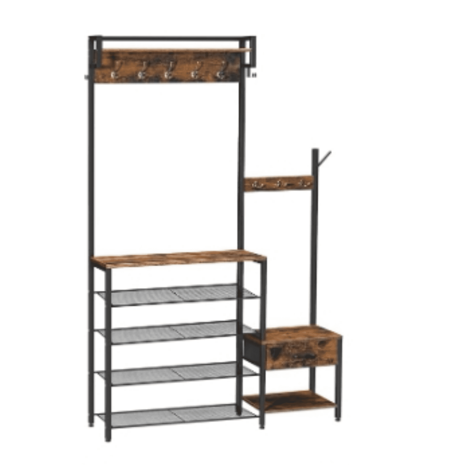 Entryway Coat Rack Shoe Bench, Shoe and Coat Rack for Entryway, Hall ...