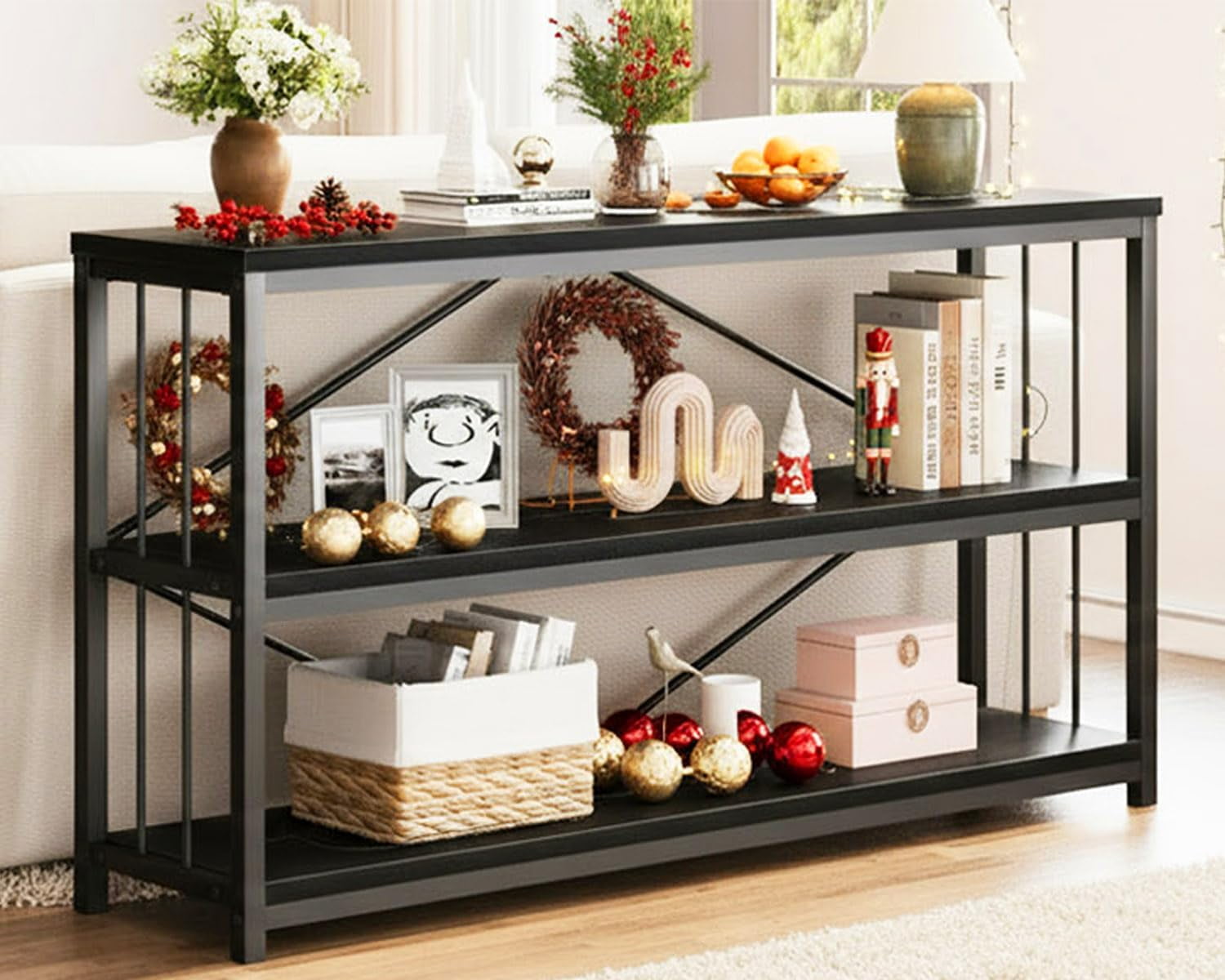 Entryway Hallway Accent Console Table Sofa Side Accent Table 2 Slide ...