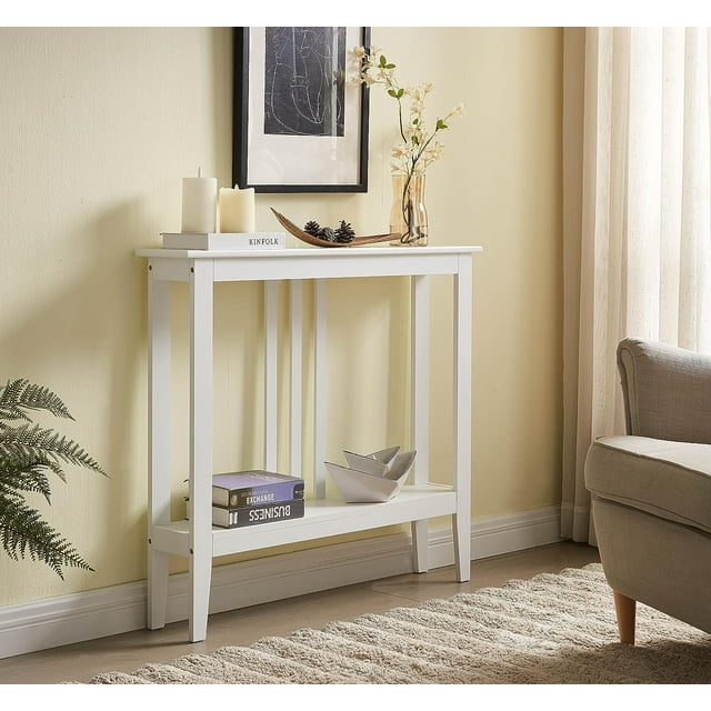 - Entryway - Narrow Console - Console with - Hallway Decor - Wood ...