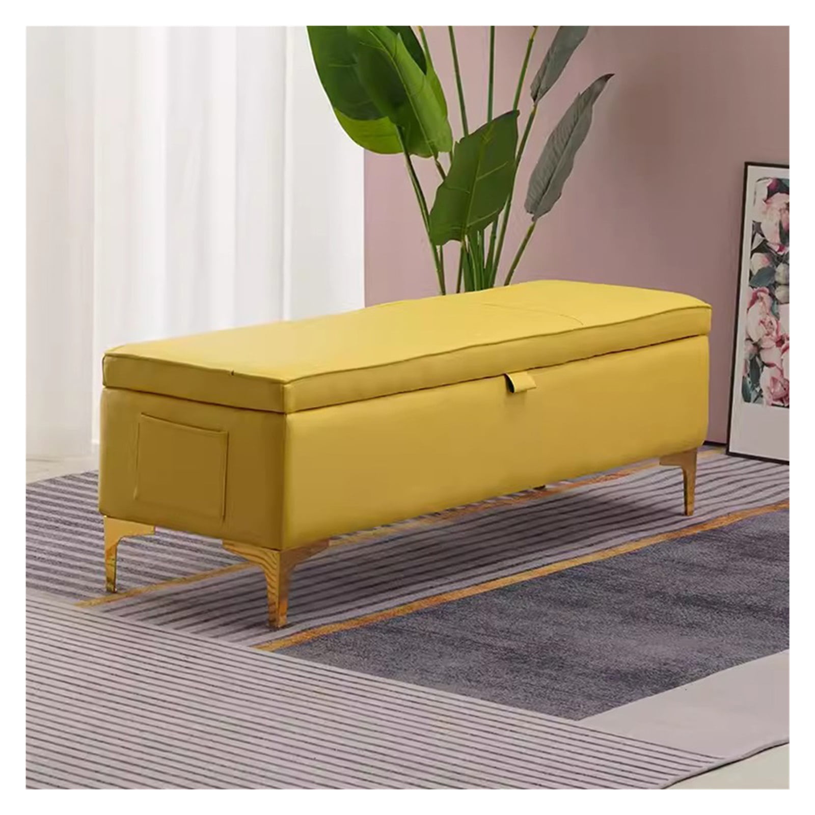 Entryway Ottoman Bench with Storage and Seating,Bed End Long Storage ...