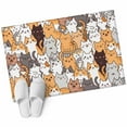 Entryway Rug 2'x3' Cartoon Cat Small Area Rug Non-Slip Front Door Mat ...