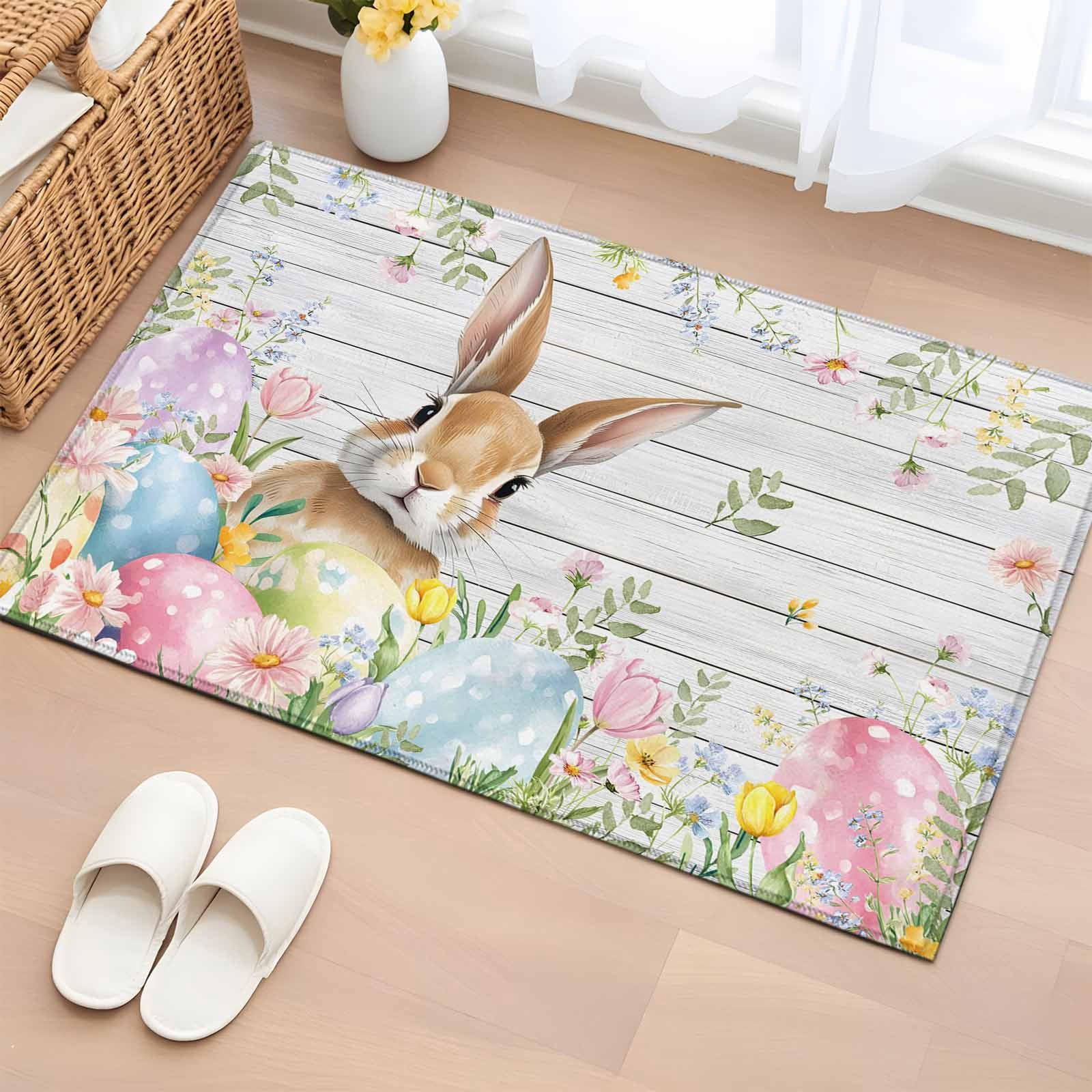 Entryway Rug 2'x3', Easter Small Rug for Kitchen Bathroom Door Mat ...