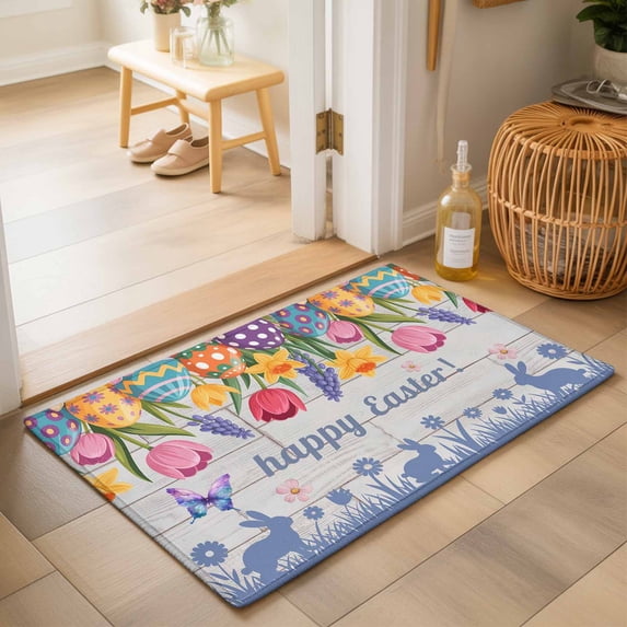 Entryway Rug 2'x3', Happy Easter Kitchen Runner Rugs Non-Slip Carpet ...