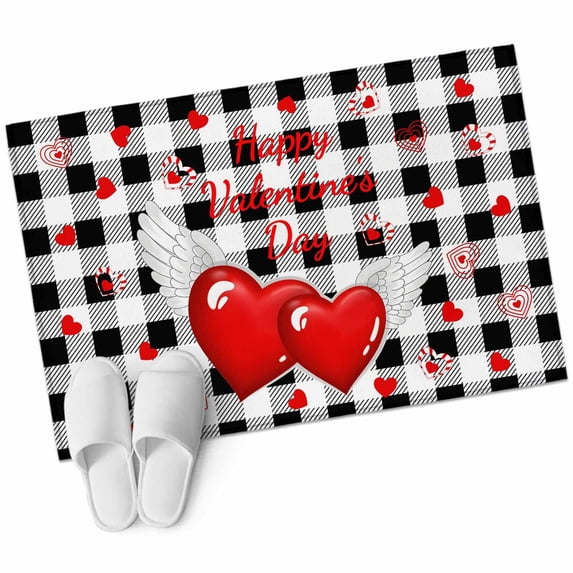 Entryway Rug 2'x3' Valentine's Day Small Area Rug Non-Slip Front Door ...