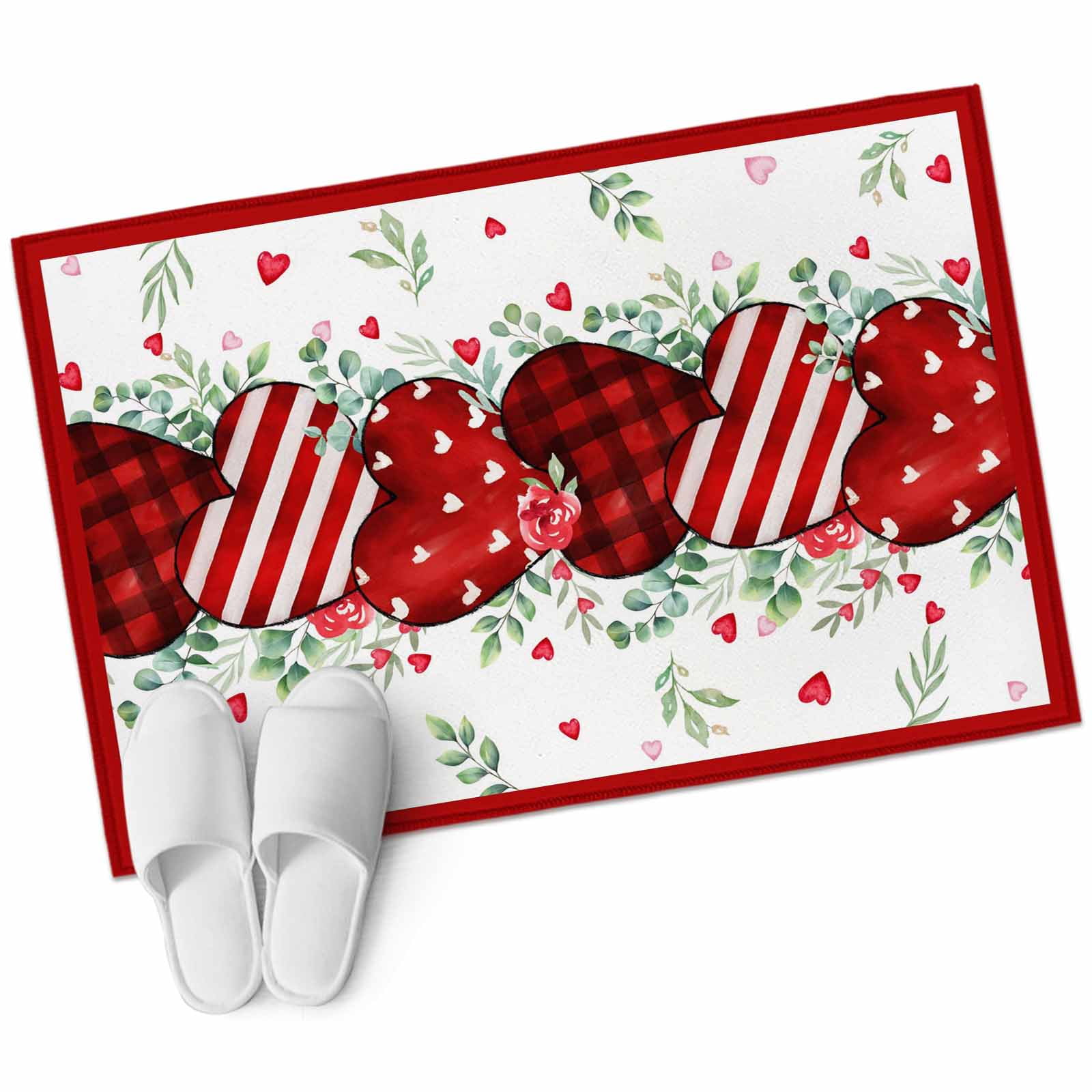 Entryway Rug 2'x3' Valentine's Day Small Area Rug Non-Slip Front Door ...